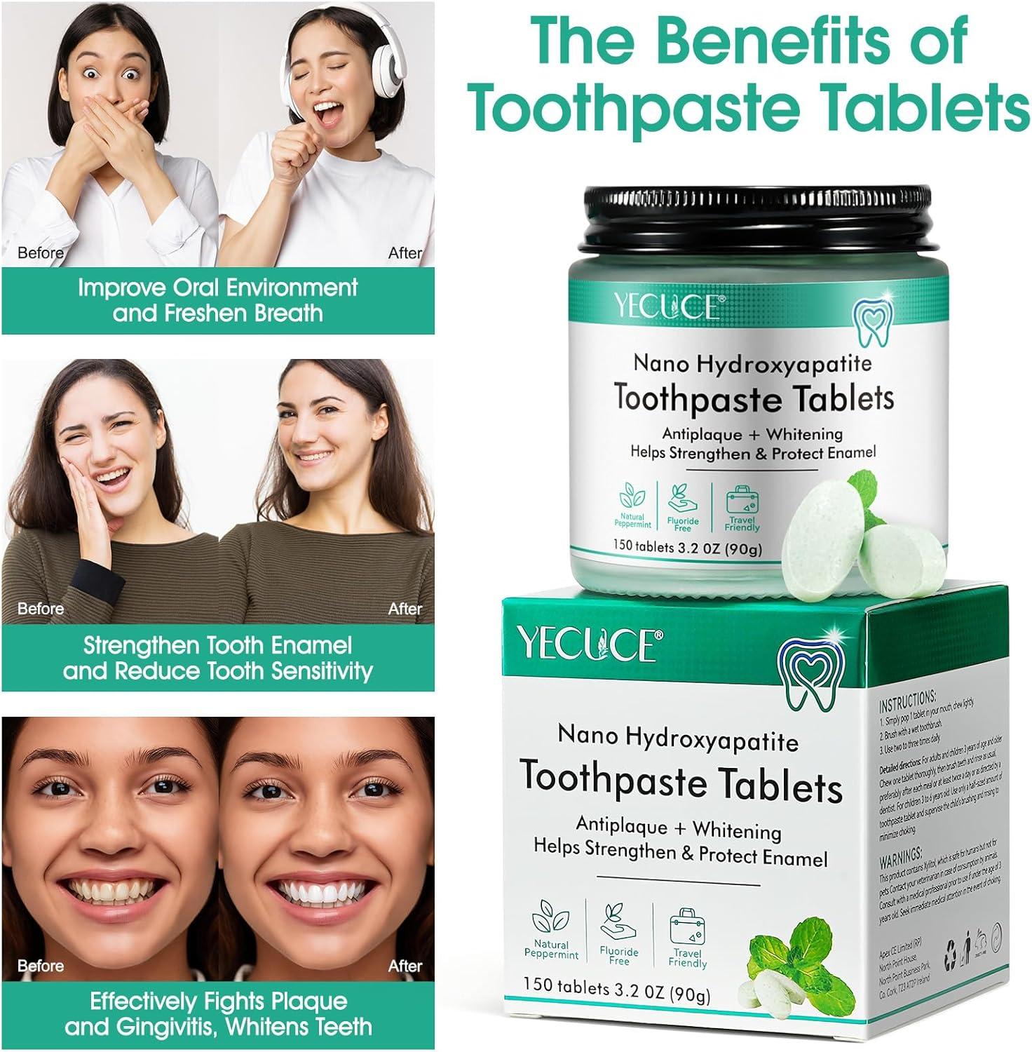 Buy Eco-Friendly Toothpaste Tablets - Nano Hydroxyapatite Fluoride-Free ...