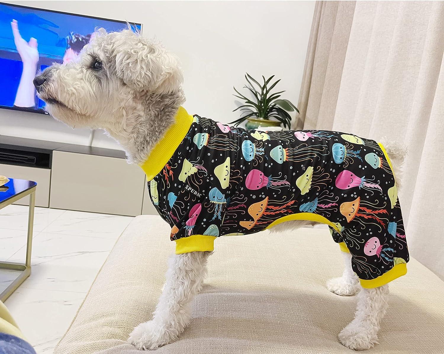 XPUDAC Small Dog Pajamas | Boy Girl Puppy Onesies | Pet Clothes for ...