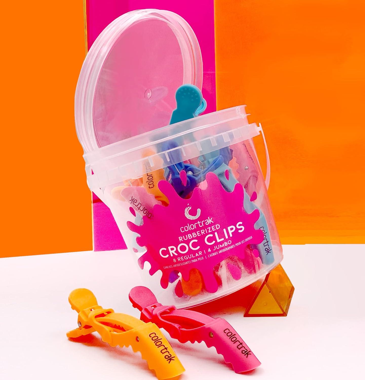 Colortrak Croc Hair Sectioning Clips Bucket - 12 Pack for Coloring ...