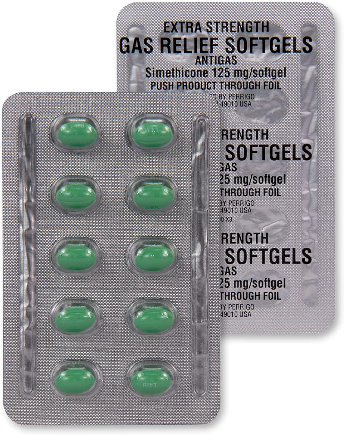 Amazon Basic Care Gas Relief Softgels 125mg - Extra Strength Antigas ...