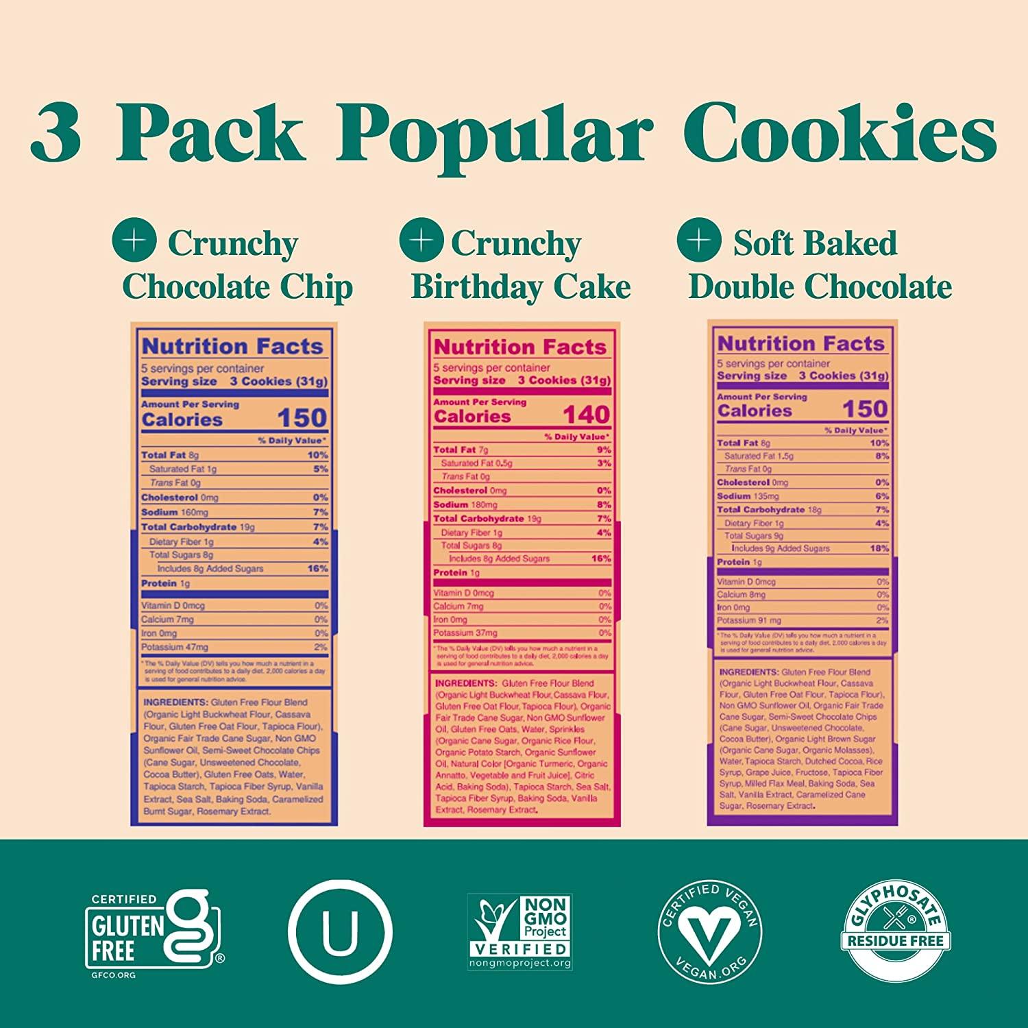 Partake Foods Vegan Cookies Variety Pack - Gluten-Free, Non-GMO ...