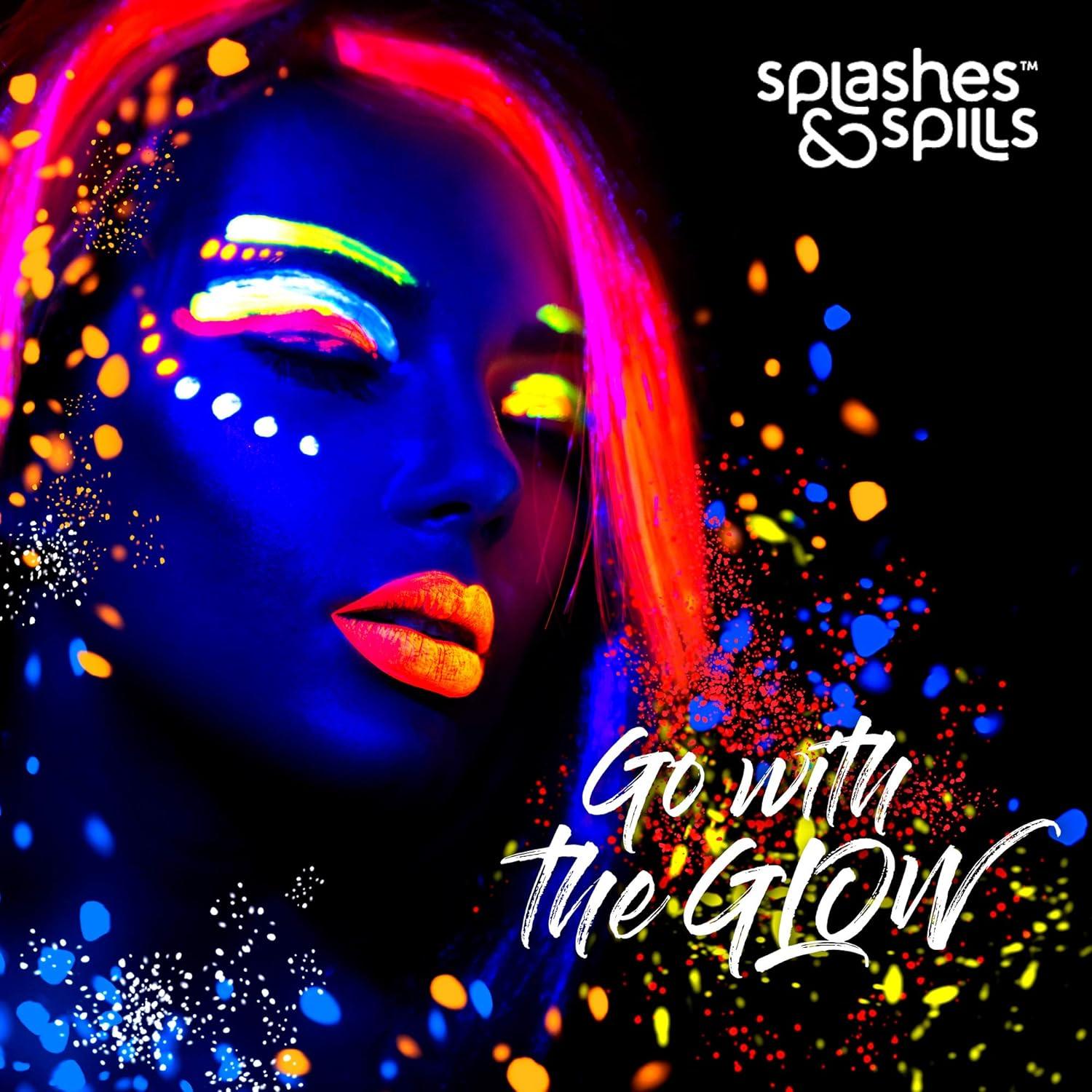 UV Glow Blacklight Lipstick Variety Pack by Splashes & Spills - 6 ...