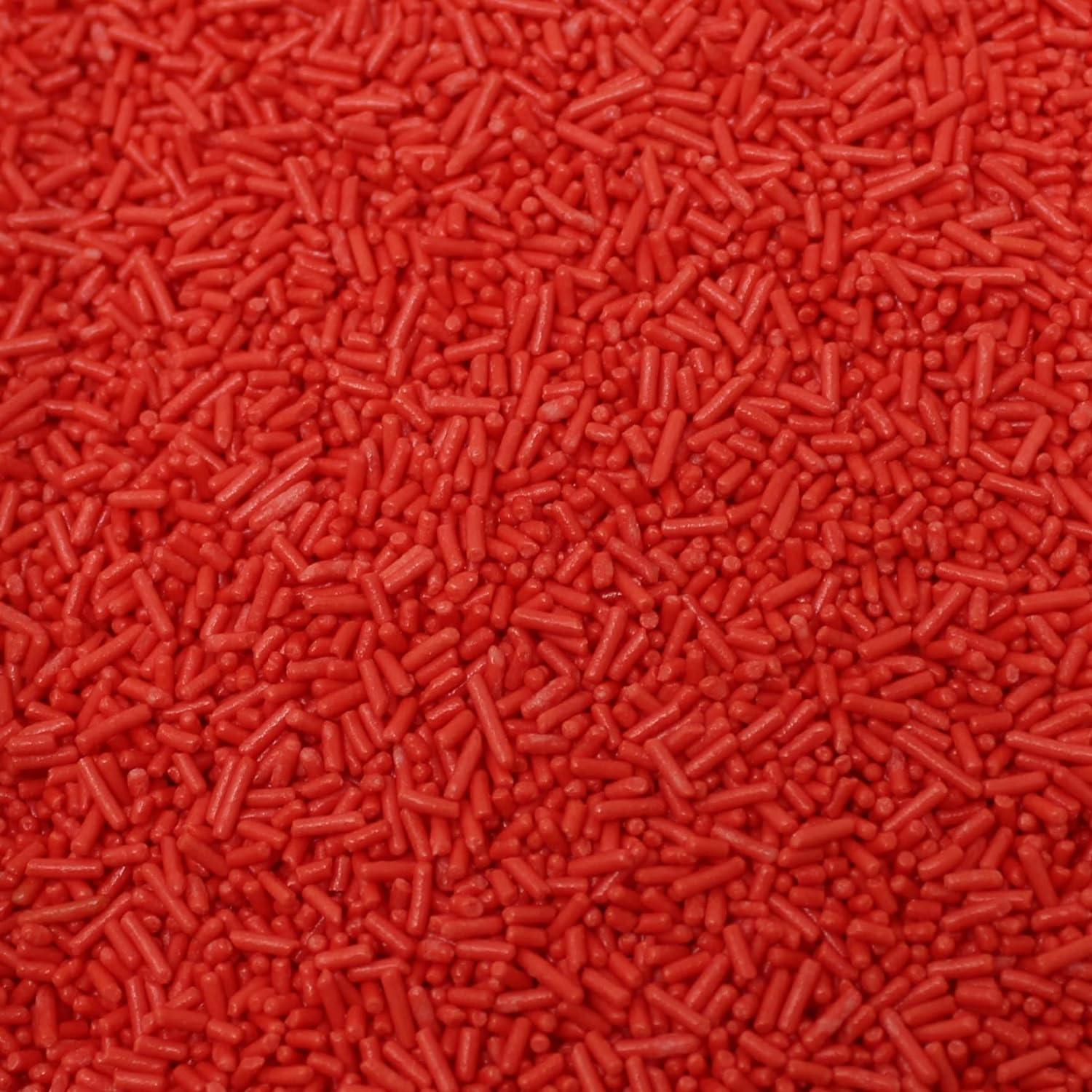 Red Sugar Strands Sprinkles - 35g of Red Cake Toppers or Cupcake ...