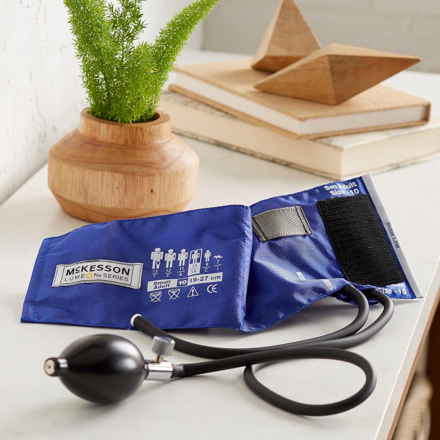 McKesson LUMEON Blood Pressure Cuff and Bulb Royal Blue Adult Small 19 ...