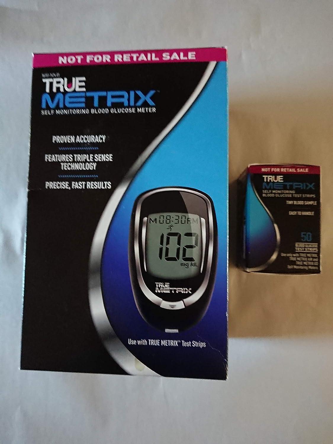 TRUE METRIX Meter + 50 Test Strips - Accurate Blood Glucose Monitoring ...