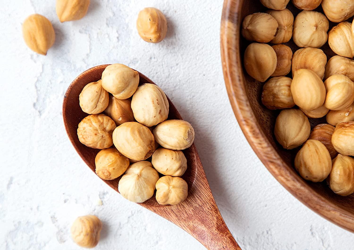 1lb Dry Roasted Blanched Hazelnuts with Himalayan Salt - Keto & Vegan ...