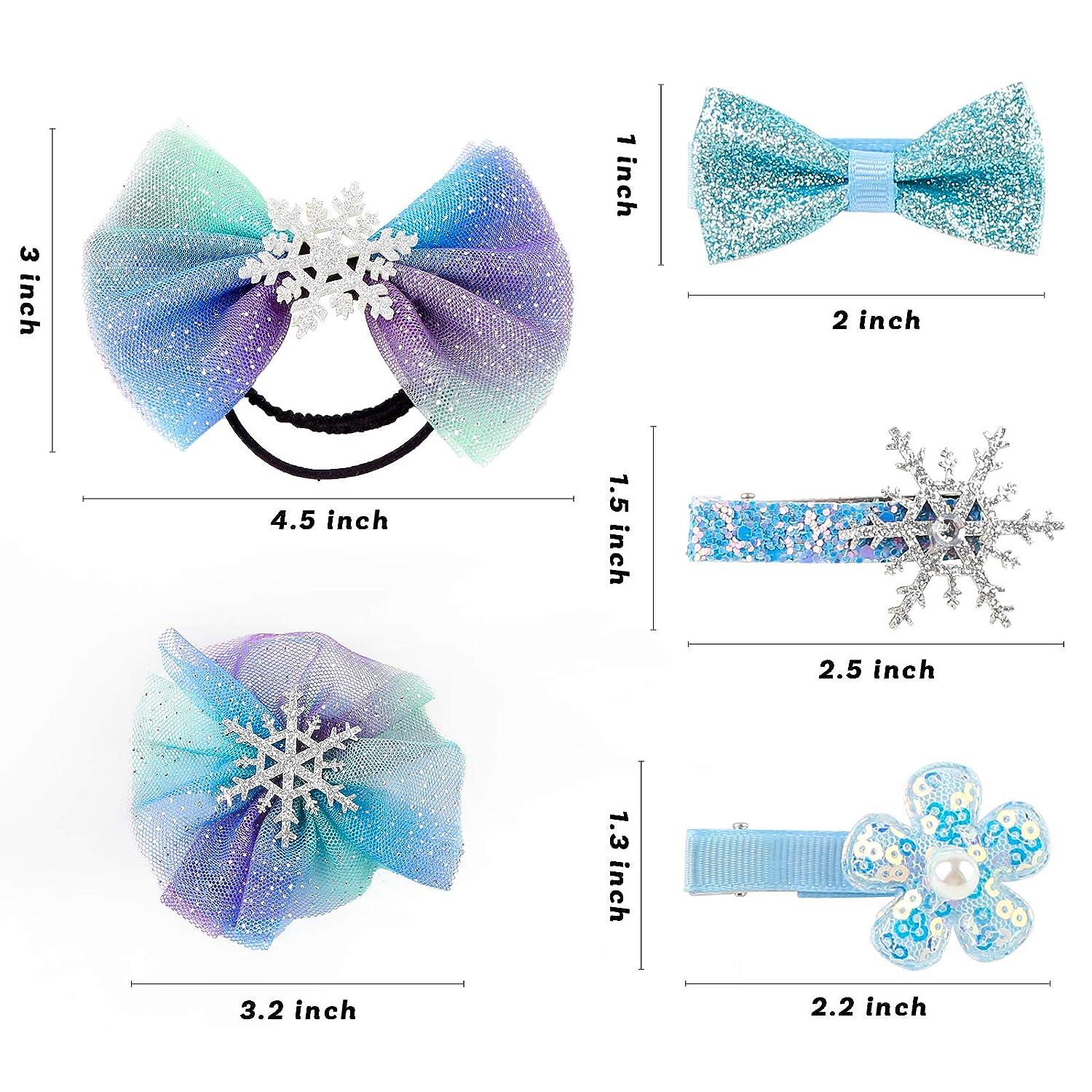 AMOR PRESENT Snowflake Hair Clips - Frozen Hair Accessories for Girls ...