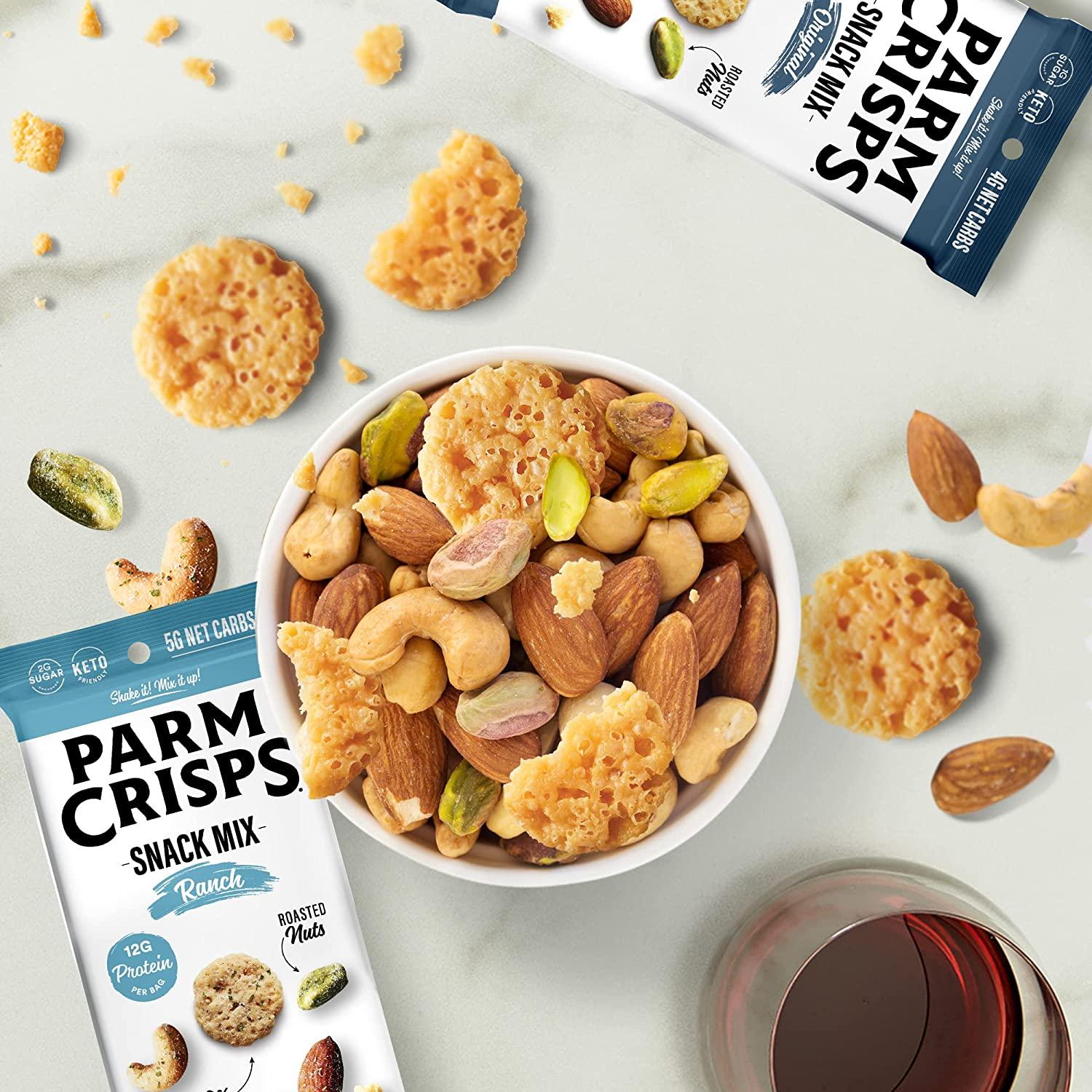 ParmCrisps Ranch Cheese Parm Crisps & Nuts Snack Mix - High-Protein On ...