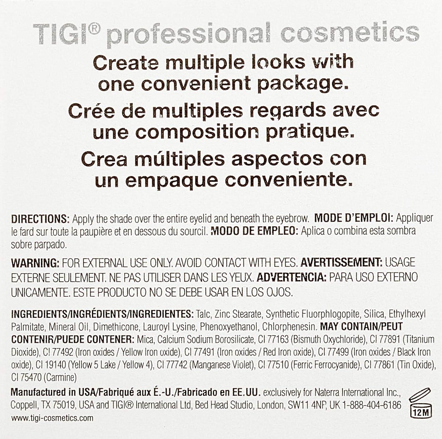 TIGI Cosmetics High Density Quad Eyeshadow Posh - 0.32 oz | Pigmented ...