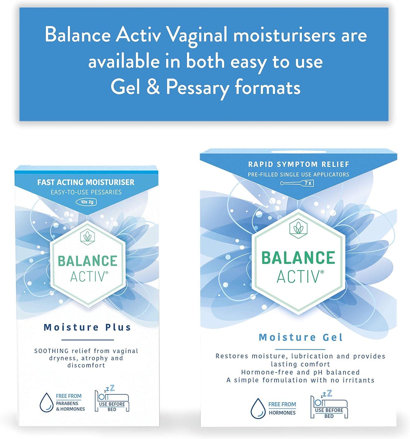 Balance Activ Moisture Pessaries - Vaginal Moisturiser for Fast, Long ...