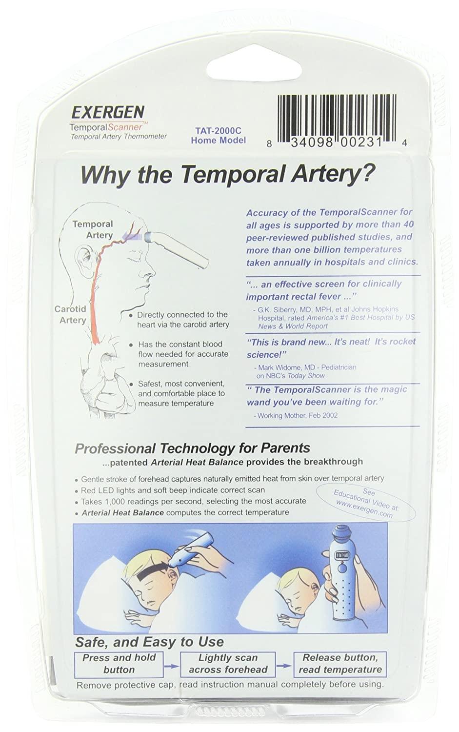 Exergen Temporal Scanner Thermometer Fast And Accurate Temperature
