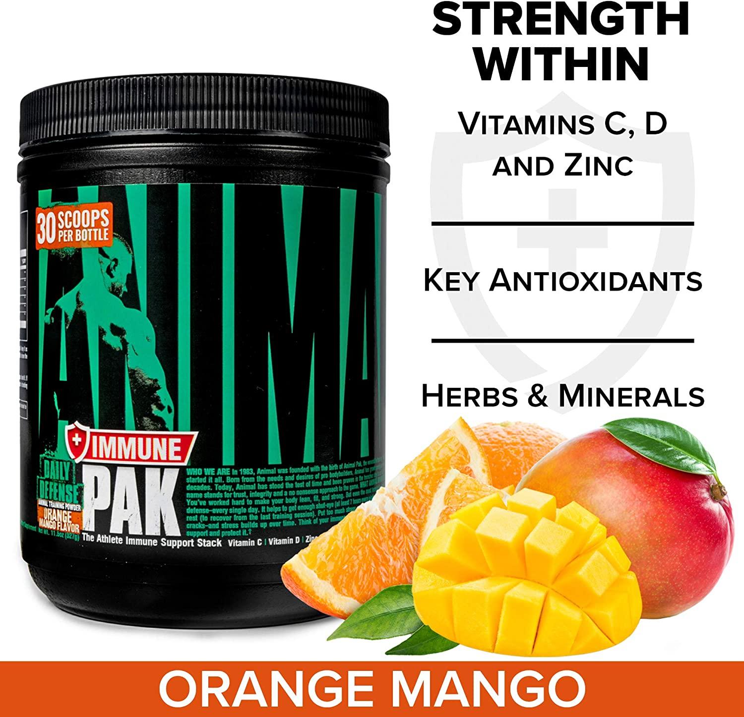 Animal Immune PAK Powder - Orange Mango Flavor | 30 Servings for ...