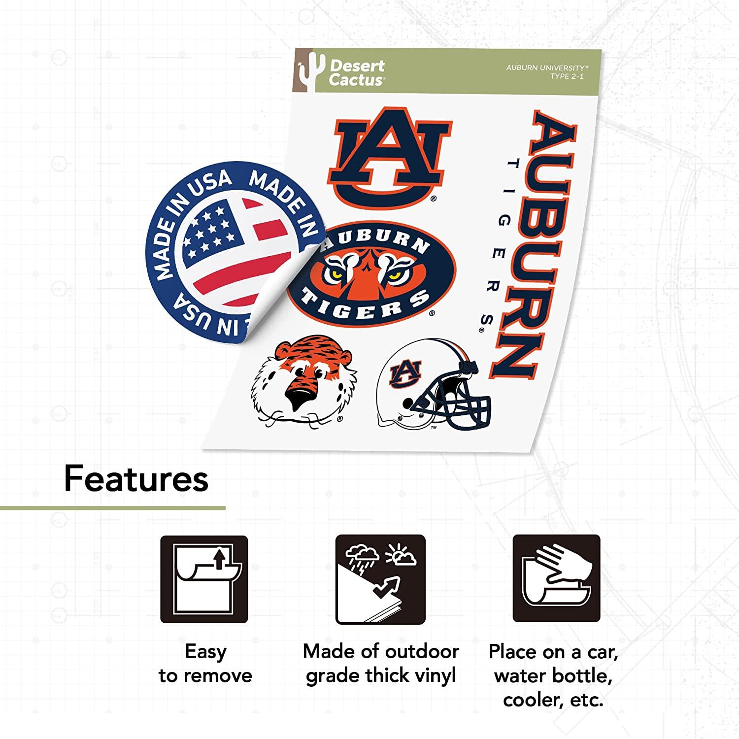 Auburn University Tigers War Eagle Vinyl Sticker Decals - Ideal for ...