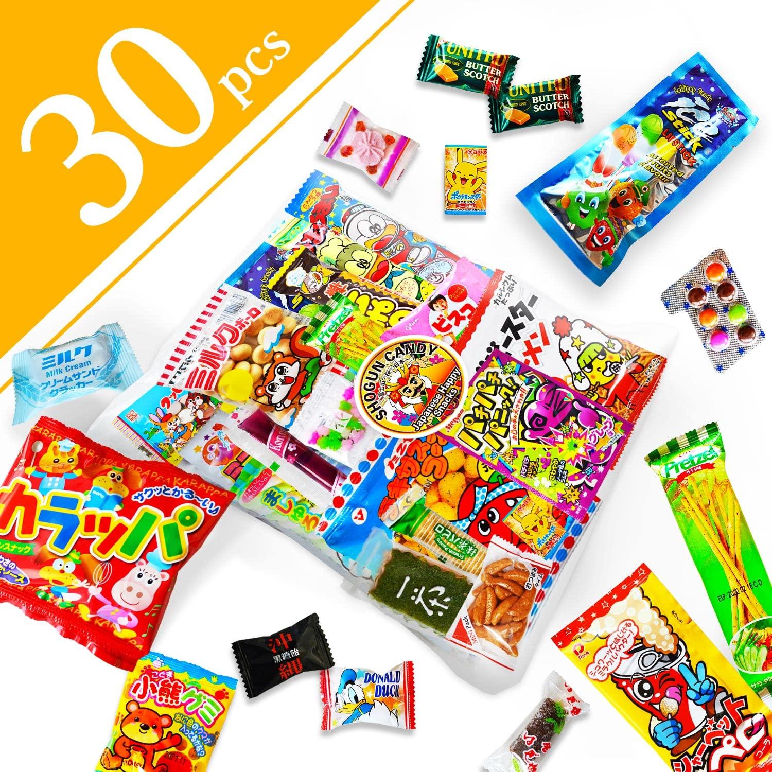 SHOGUN CANDY Japanese Snacks Assortment - 30PCS of Dagashi Delights ...