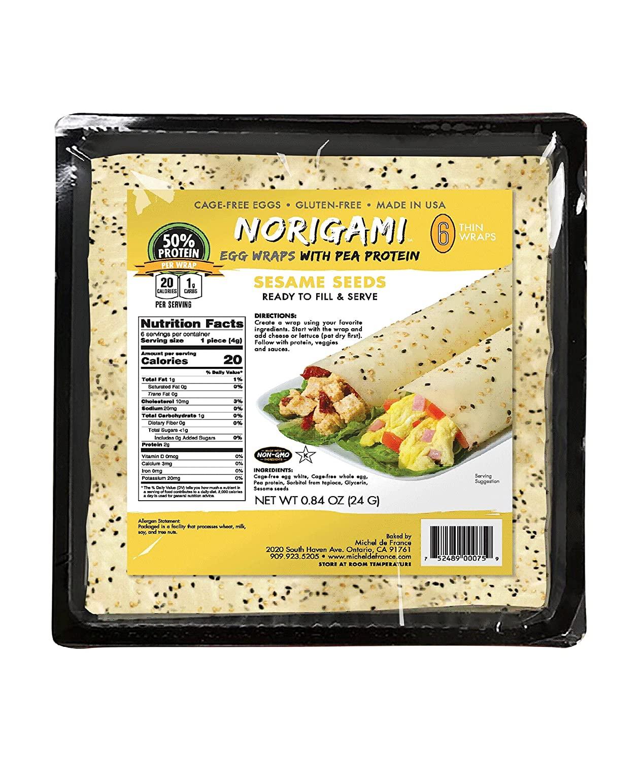 Norigami Pea Wraps with Sesame & Chia Seeds | Low Carb, High Protein ...