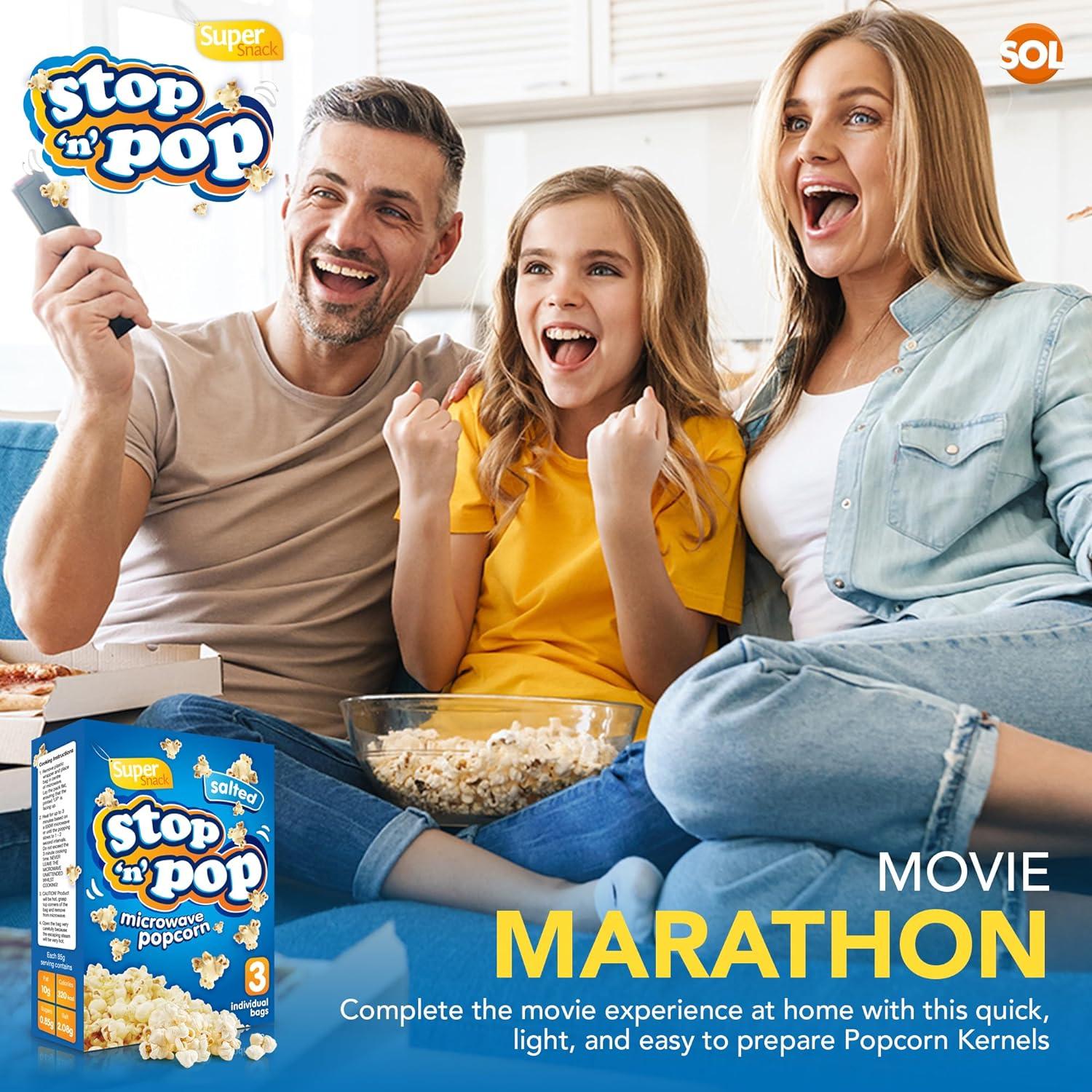 SOL 48pk Salted Flavour Microwave Popcorn Bags Bulk Salted Popcorn ...
