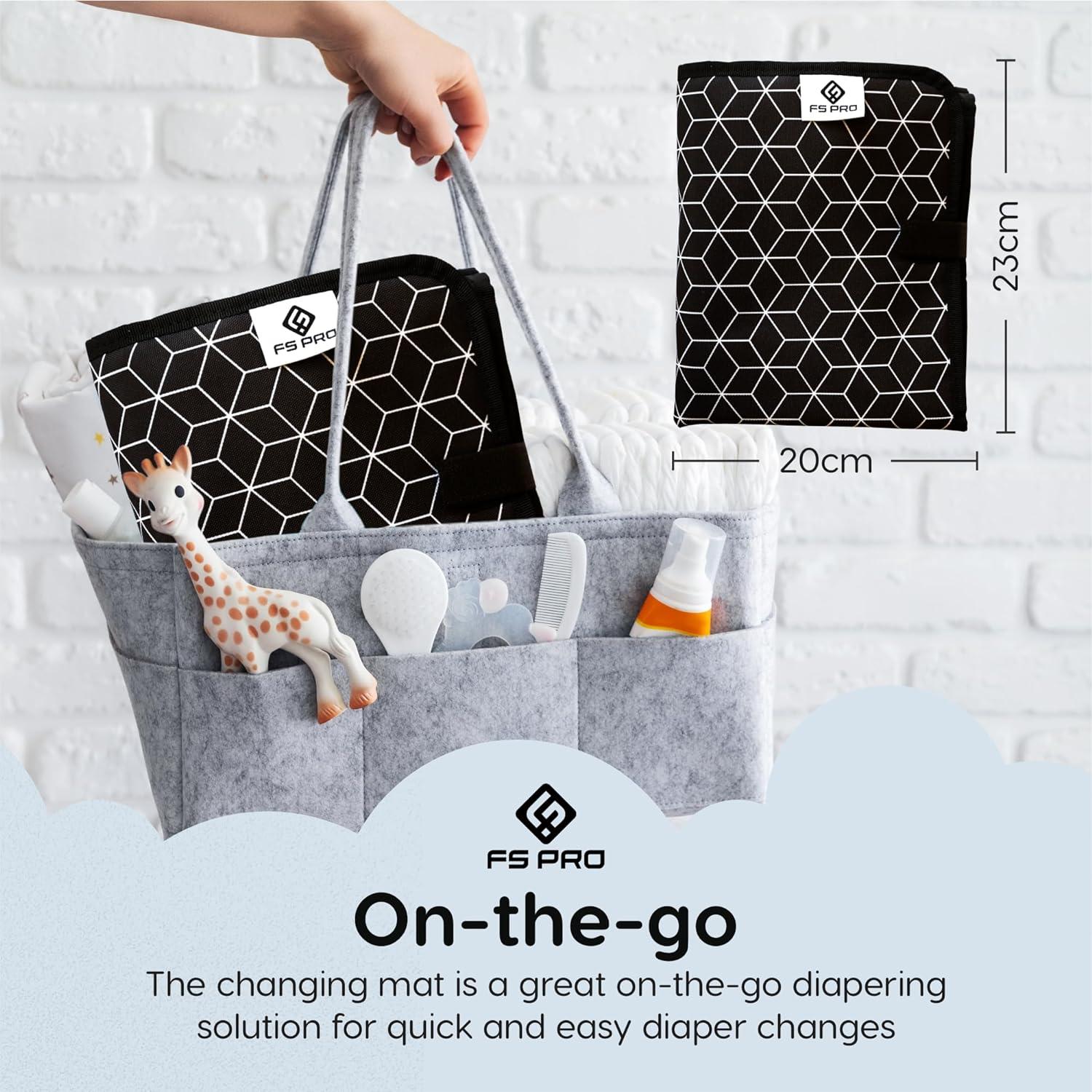 FS Pro Baby Portable Changing Mat - Foldable Waterproof Travel Pad ...