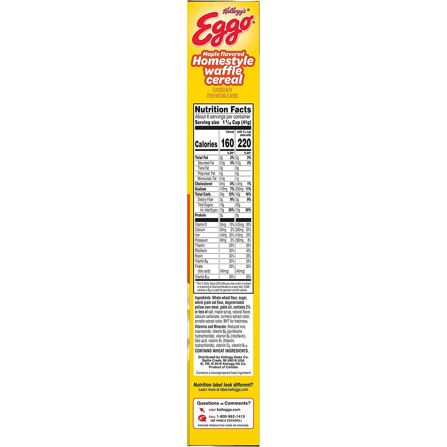 Kellogg's Eggo Maple Flavored Waffle Cereal 8.8oz - 8 Vitamins ...