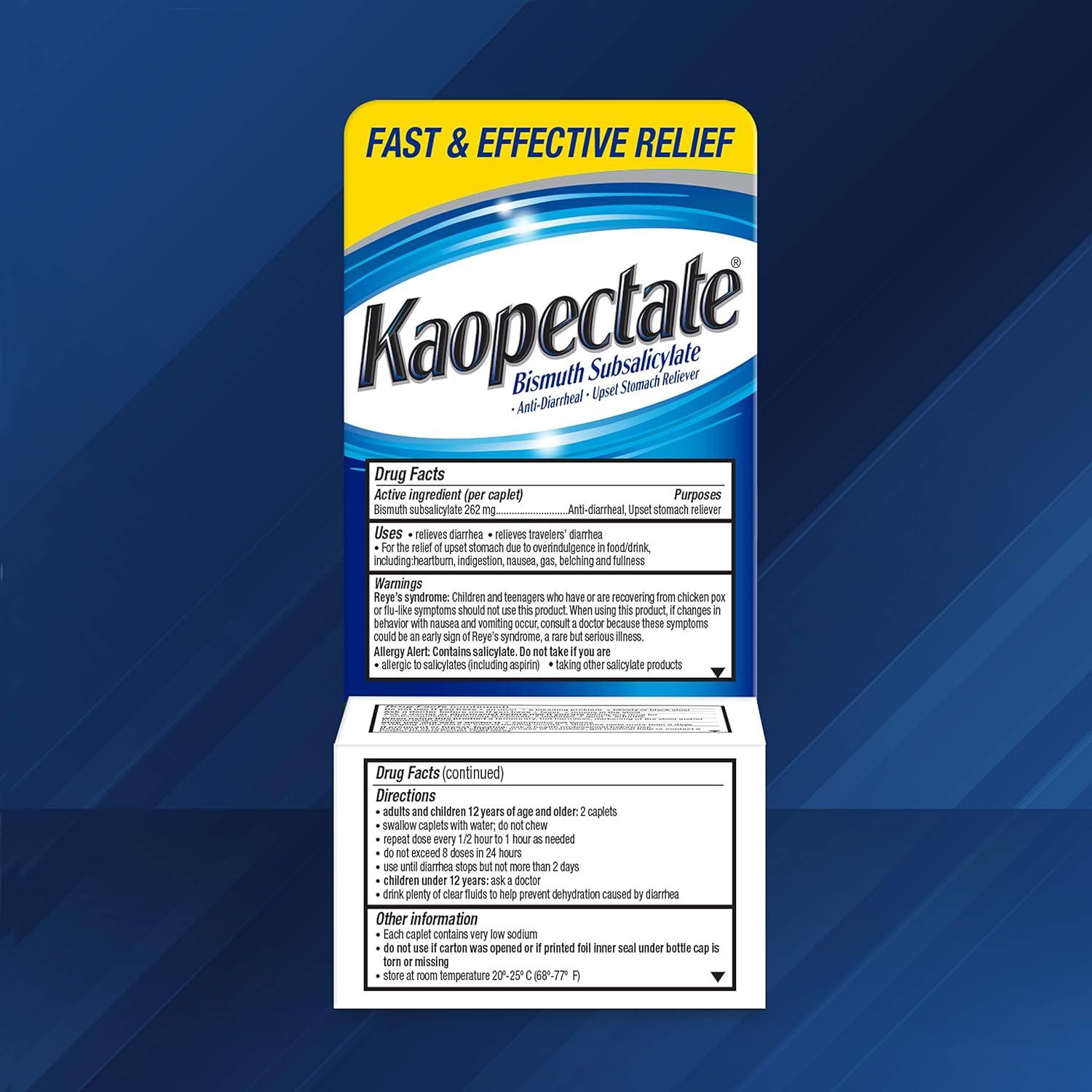 Kaopectate Multi-Symptom Anti-Diarrheal& Upset Stomach Reliever 28 Caplets