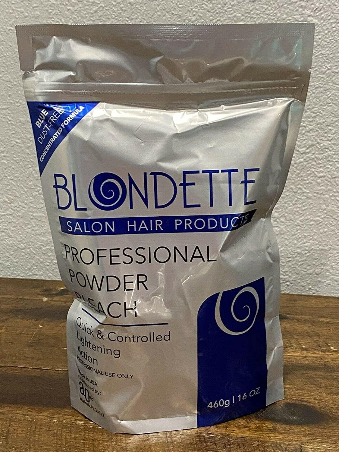 Blondette Salon Professional Powder Bleach Blue 16 oz - Dust-Free ...