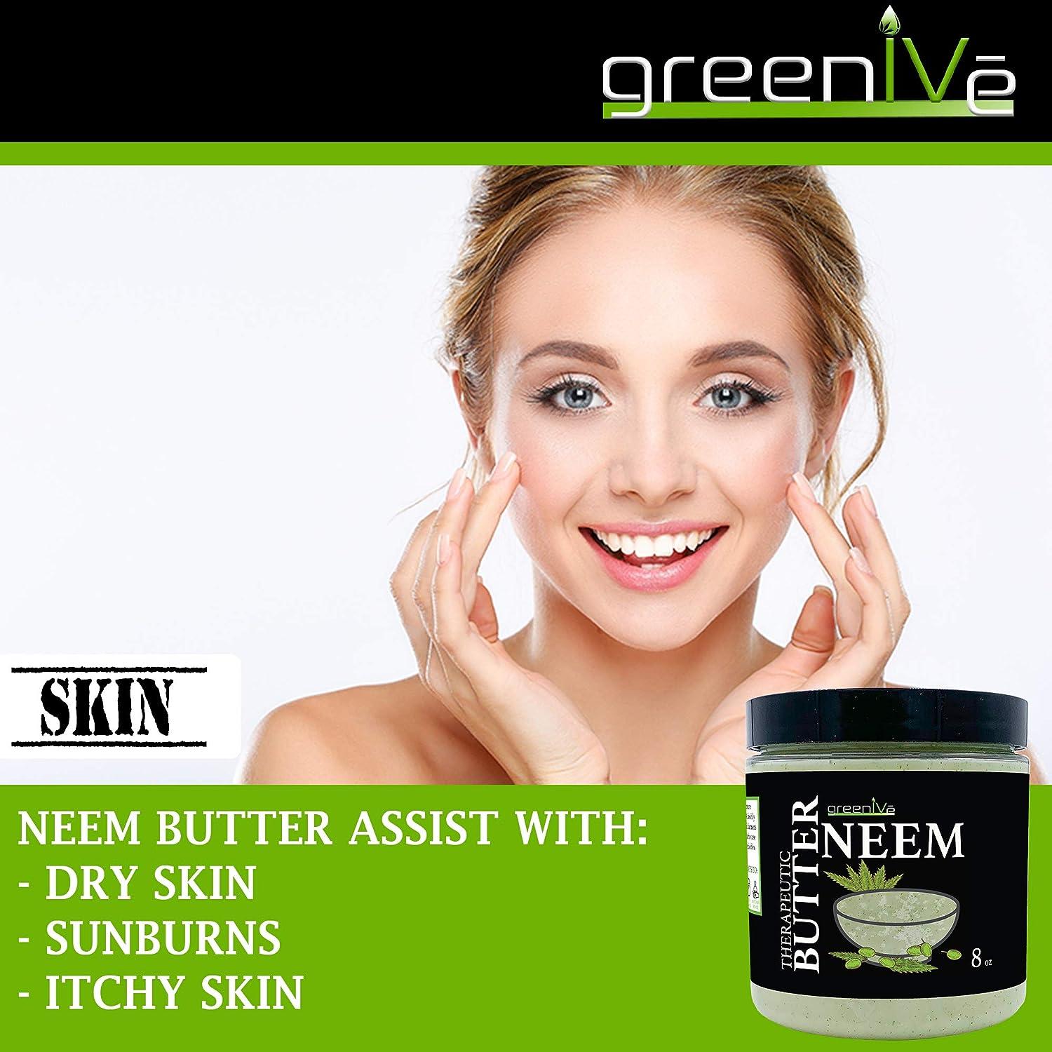 GreenIVe Neem Body Butter - Soothing & Moisturizing 8 oz - All Natural ...