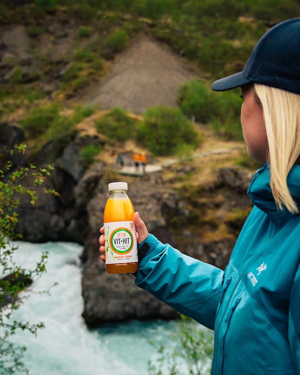 VIT HIT DETOX - Mandarin + Orange Green Tea Vitamin Drink (500ml x 12 ...