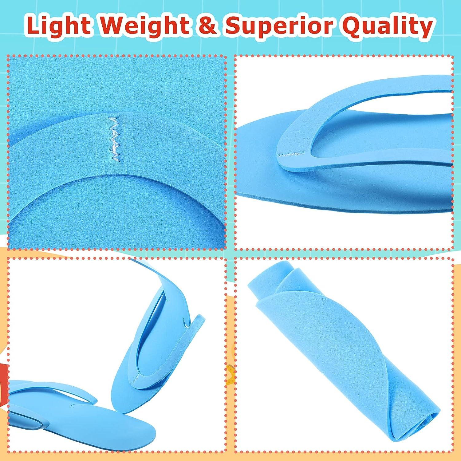JenPen 60 Pairs Disposable Pedicure Flip Flops - Colorful Foam Slippers ...