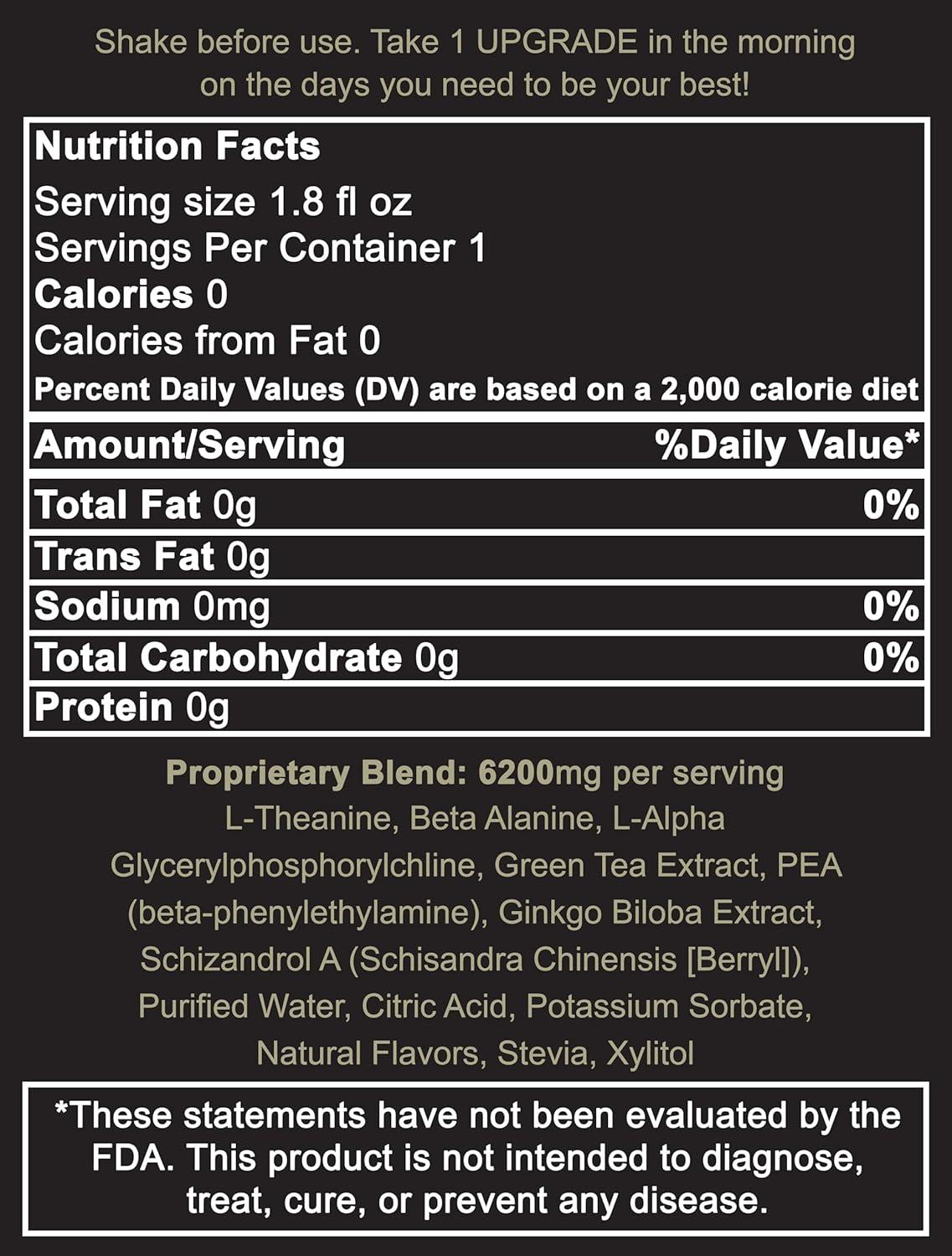 Liquid Energy Shot - Brain Booster & Focus Supplement - Nootropics for ...