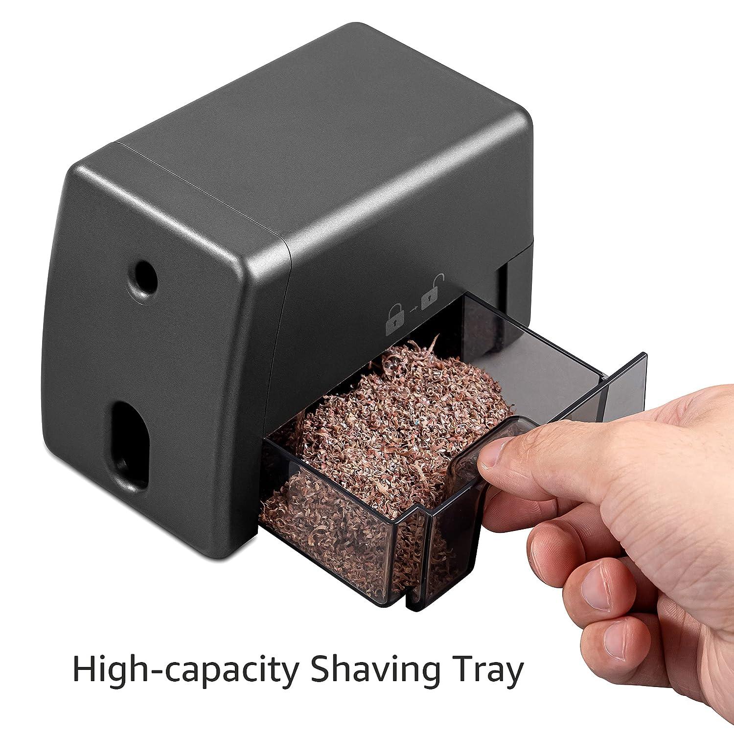Amazon Basics Electric Pencil Sharpener Helical Blade Auto Stop AC ...
