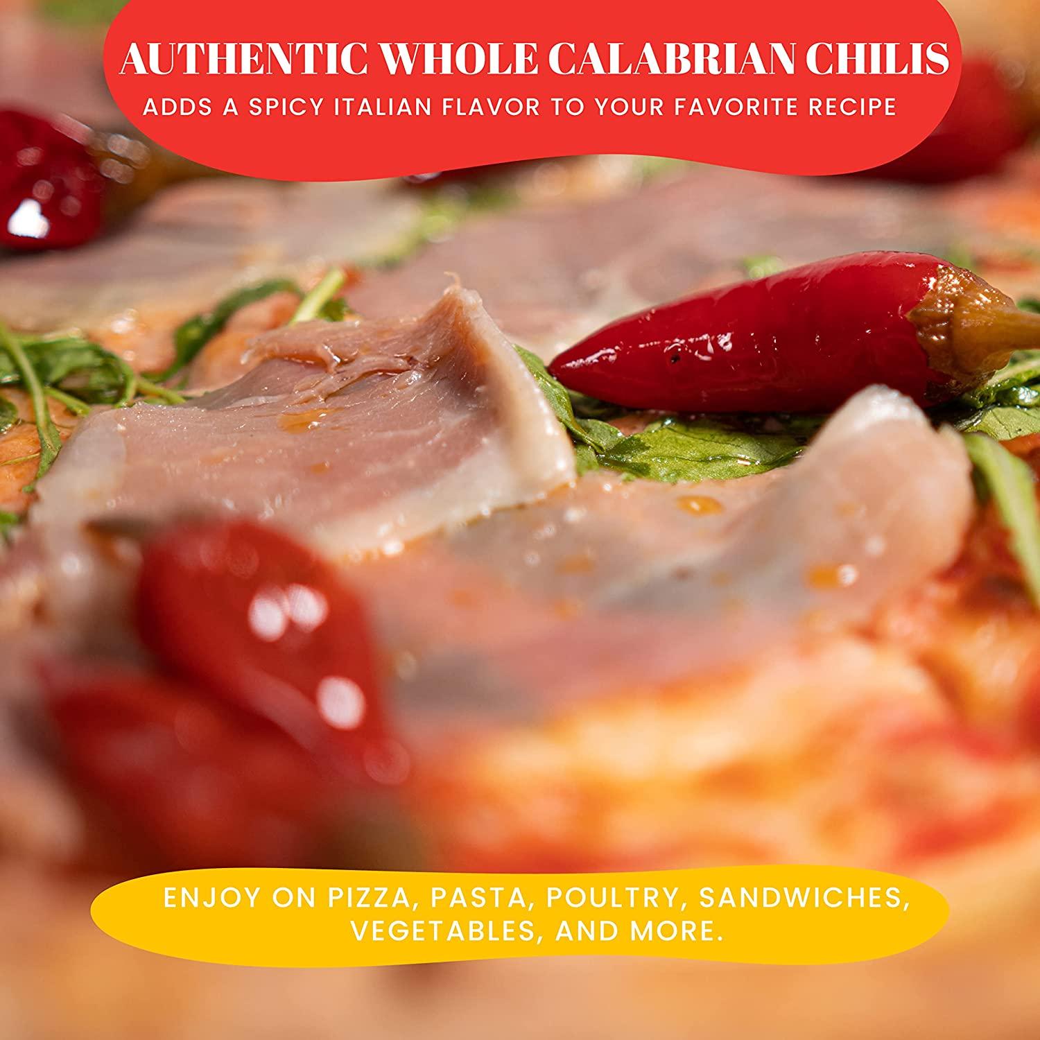 Calabrian Chili Peppers 9.8 oz - Grown and Packed in Calabria Italy ...