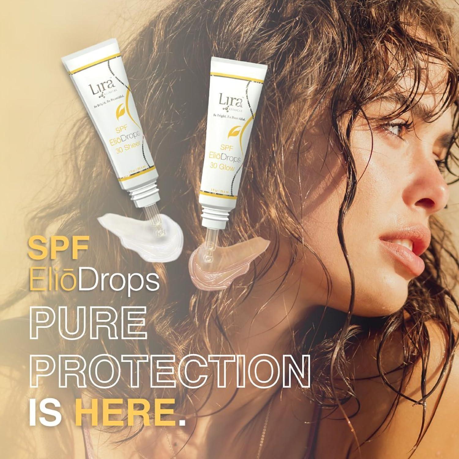 Lira Clinical Eli Drops SPF 30 - Zinc Oxide Sunscreen for Face | Broad ...