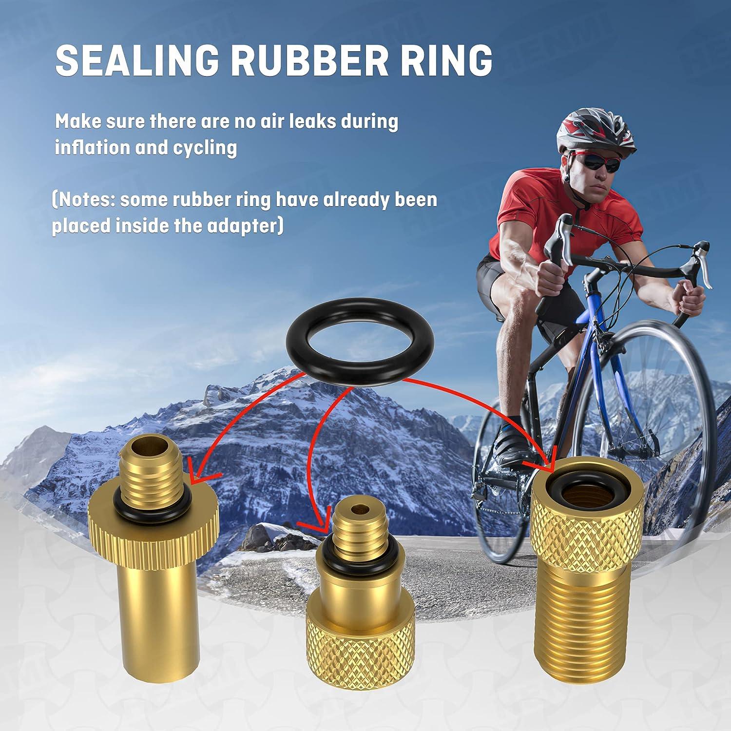 Henmi Bicycle Valve Adapter Set - Universal Fit for All Valves Includes ...