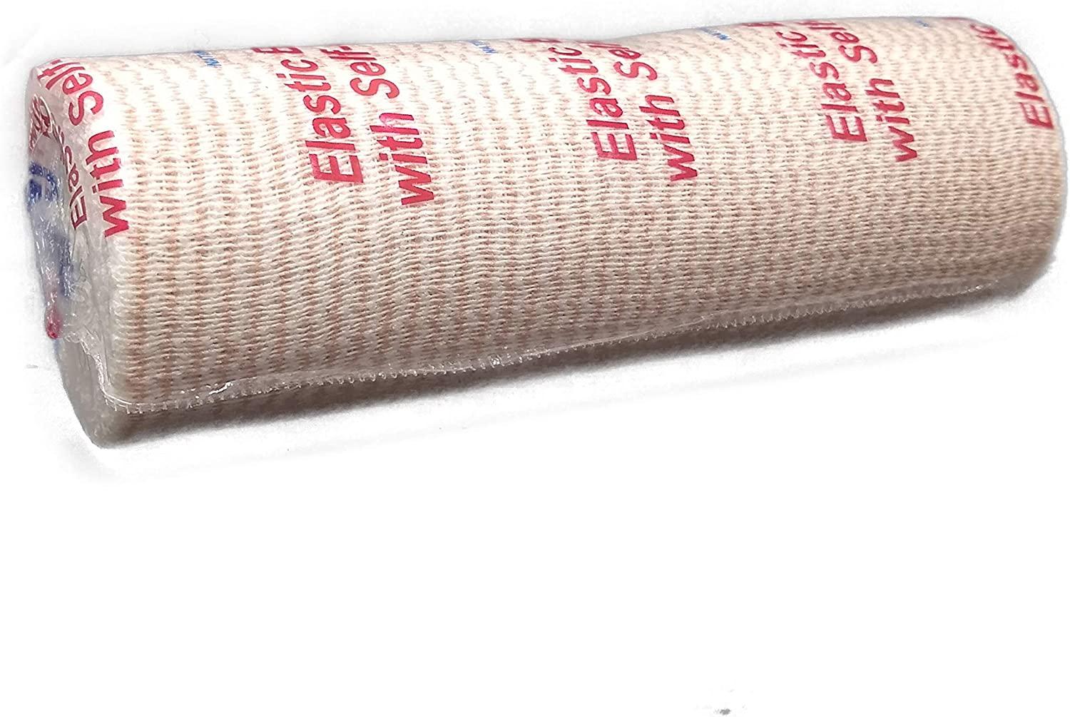 Elastic Bandage Wrap with Self-Closure [Pack of 10] 6 Inch Comfort ...