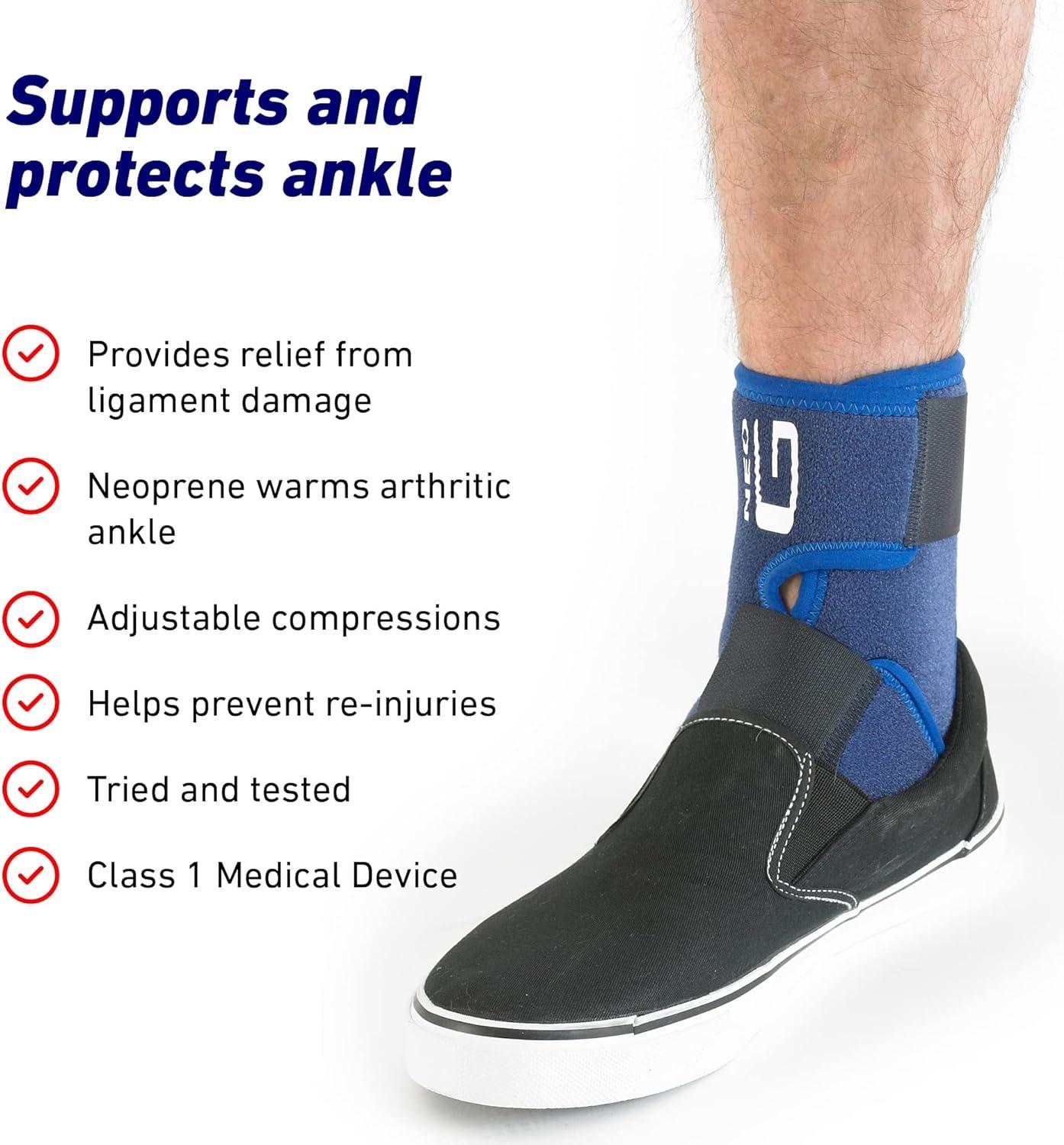 Neo-G Adjustable Compression Ankle Support Brace for Sprained Ankles ...