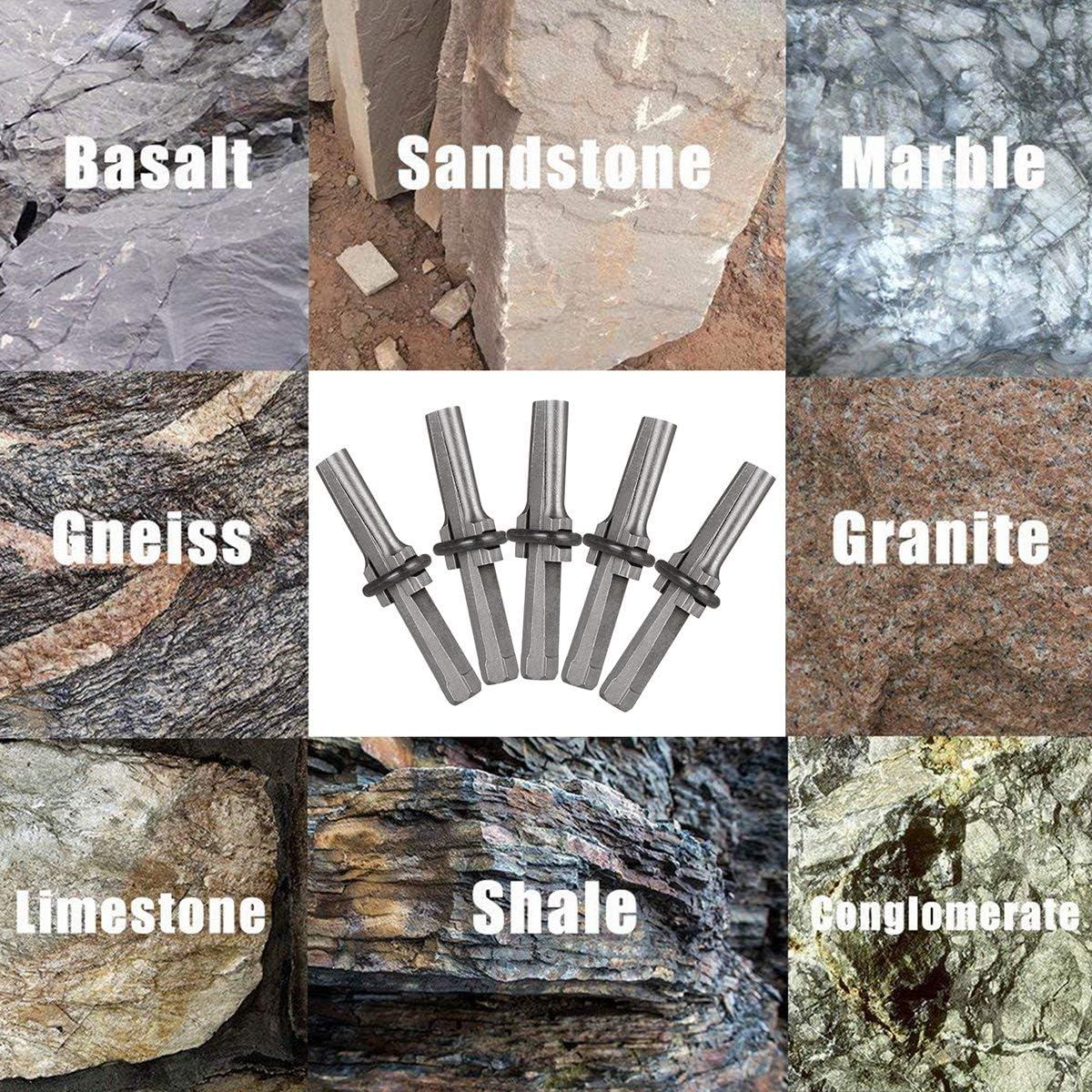 10 Pack Heavy Duty 5/8 Wedge and Feather Shims for Concrete Rock Stone ...