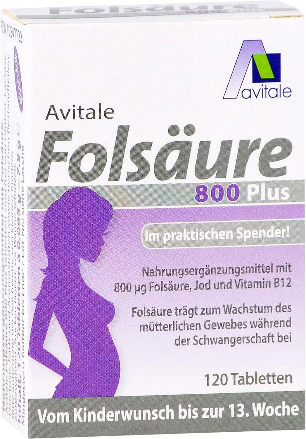 Folic Acid 800 Plus B12 & Iodine Tablets - Premium Quality Dietary ...