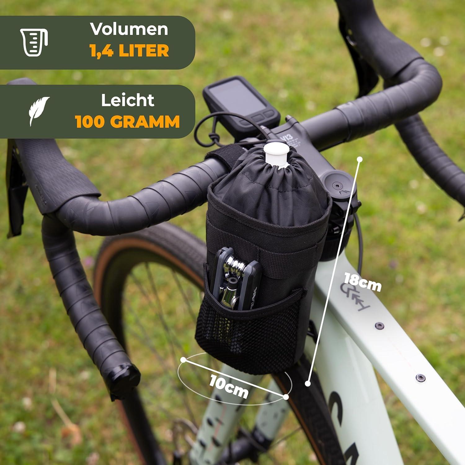 Rovativ Bikepacking Snack Pack | 1.4L Food Pouch & Handlebar Bag for ...