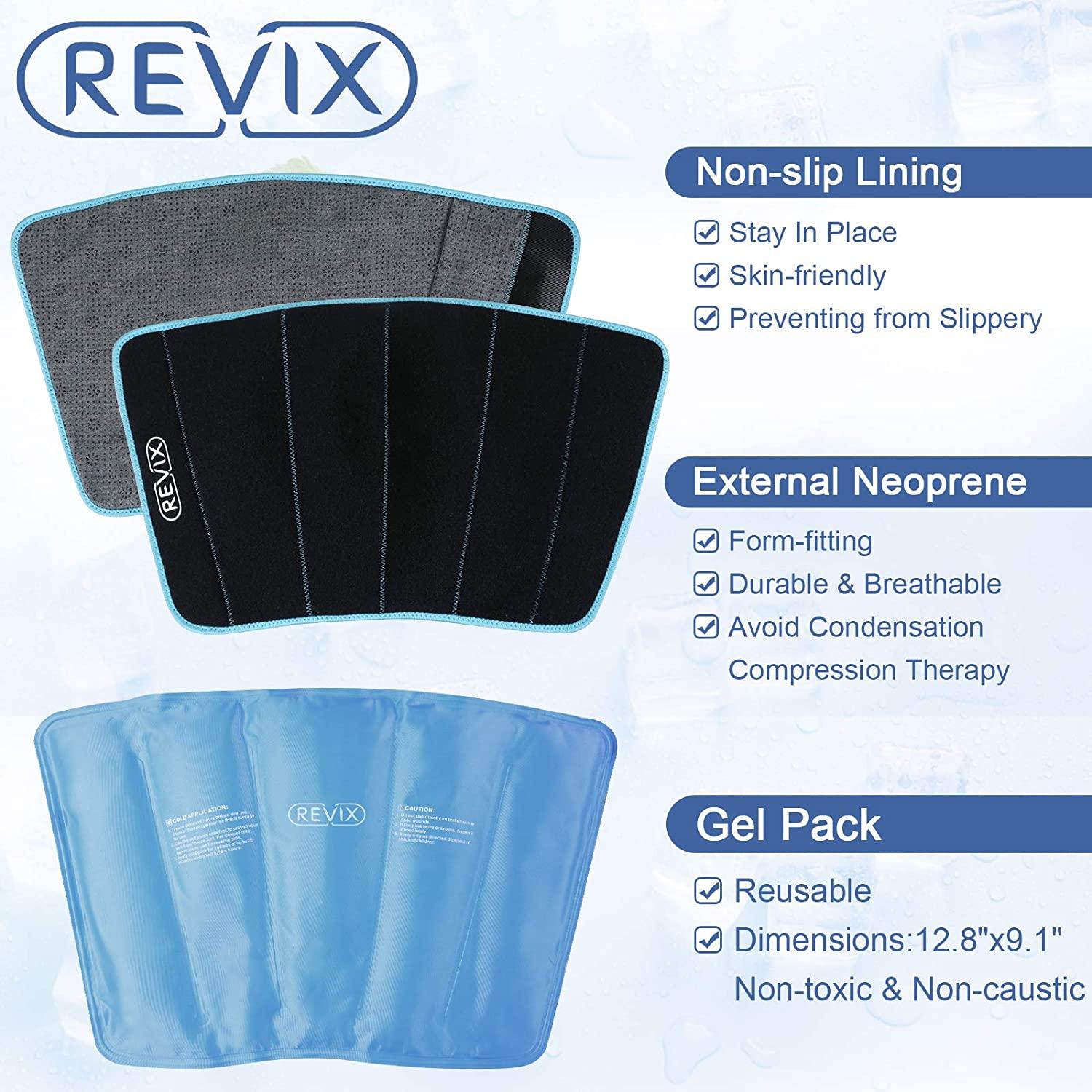 REVIX Calf and Shin Gel Ice Pack - Reusable Cold Therapy Compression ...