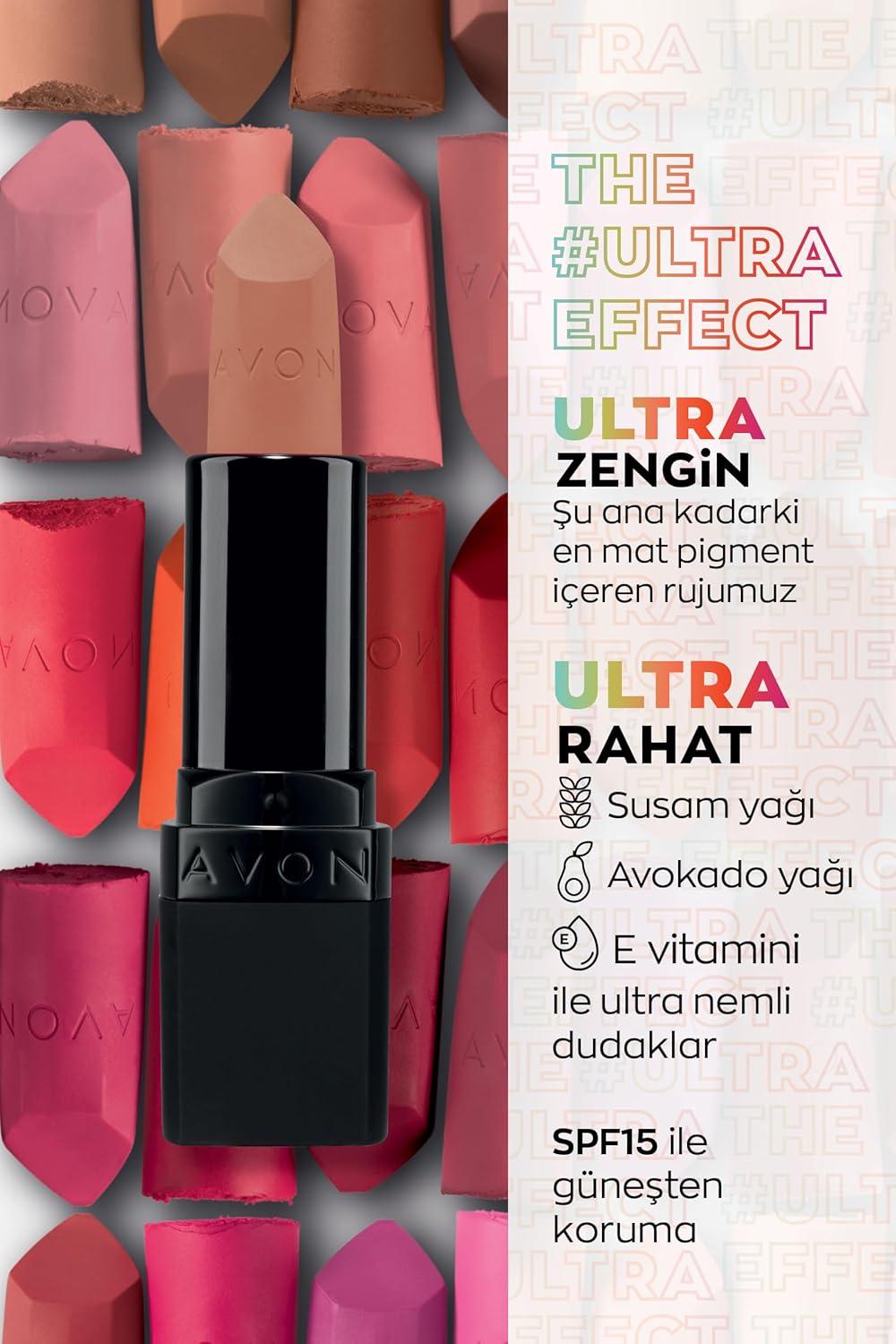 Buy Avon Ultra Mat Lipstick Au Natural - Long-lasting Matte Finish ...