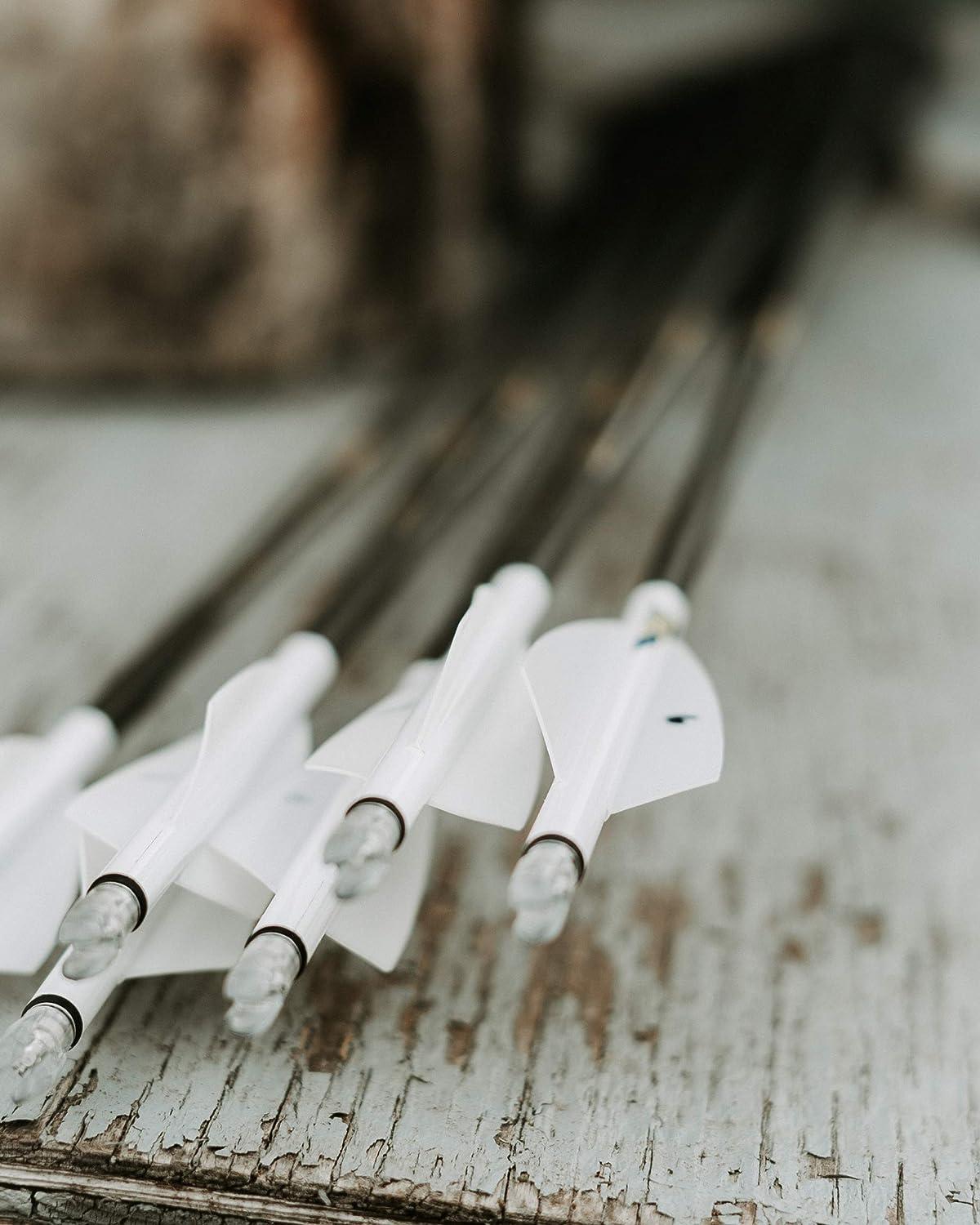 TAC Vanes Arrow Wraps 4.25x1.0 - Pack of 13 White Arrow Wraps for ...