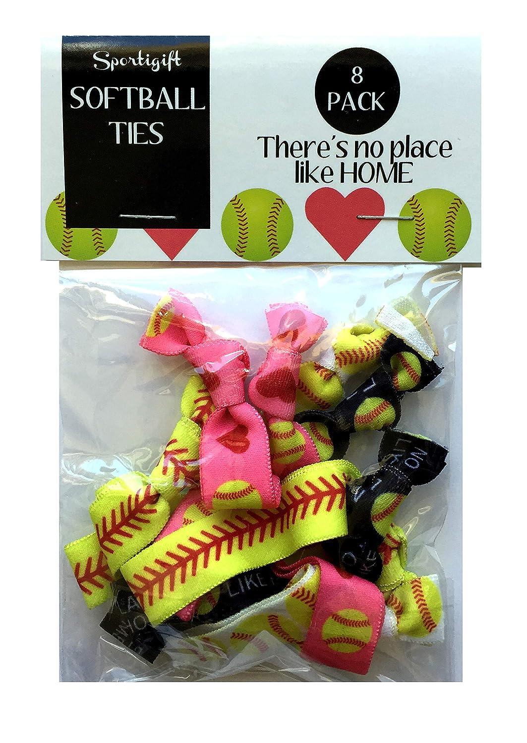8 Piece Softball Gifts Hair Elastics - Softball Gifts for Girls Girls ...