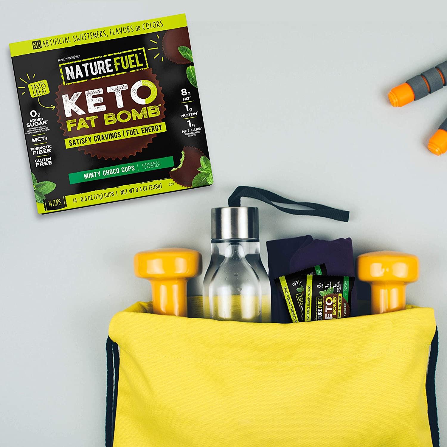 Nature Fuel Keto Fat Bomb Minty Choco Cup 14 Count - Gluten Free ...