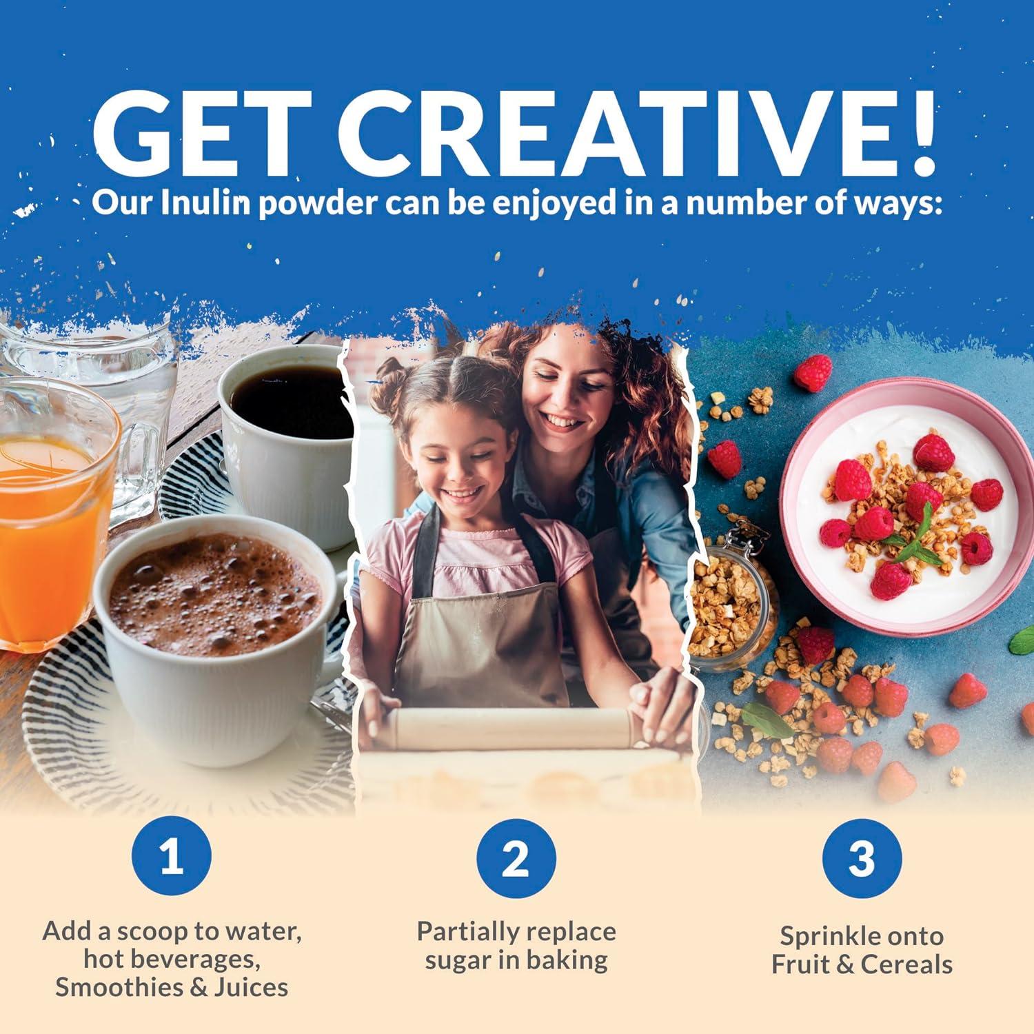 Inulin High Grade Prebiotic Soluble Fibre Powder 1kg - EU Made ...