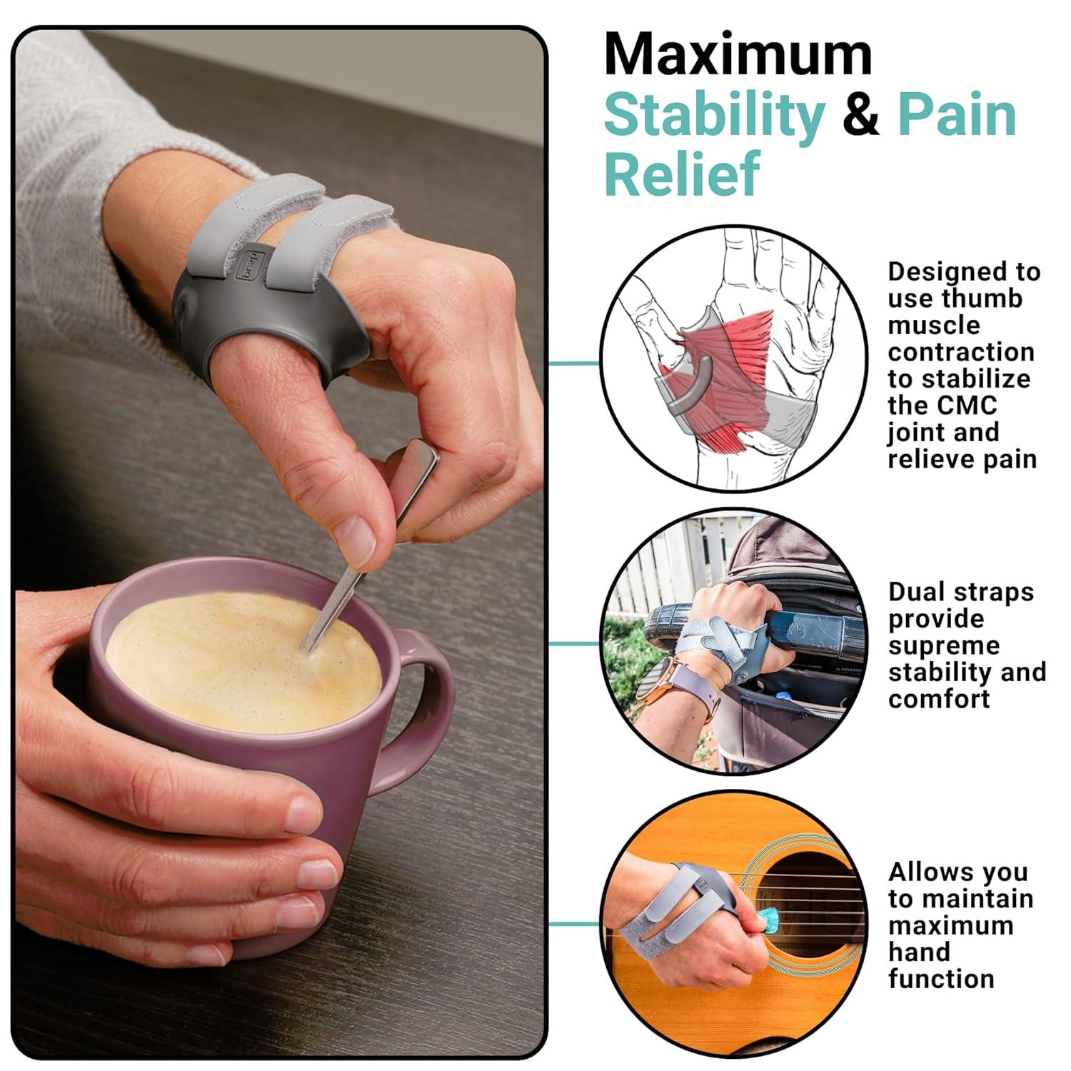 Buy PUSH MetaGrip CMC Thumb Brace for Osteoarthritis Pain Relief ...
