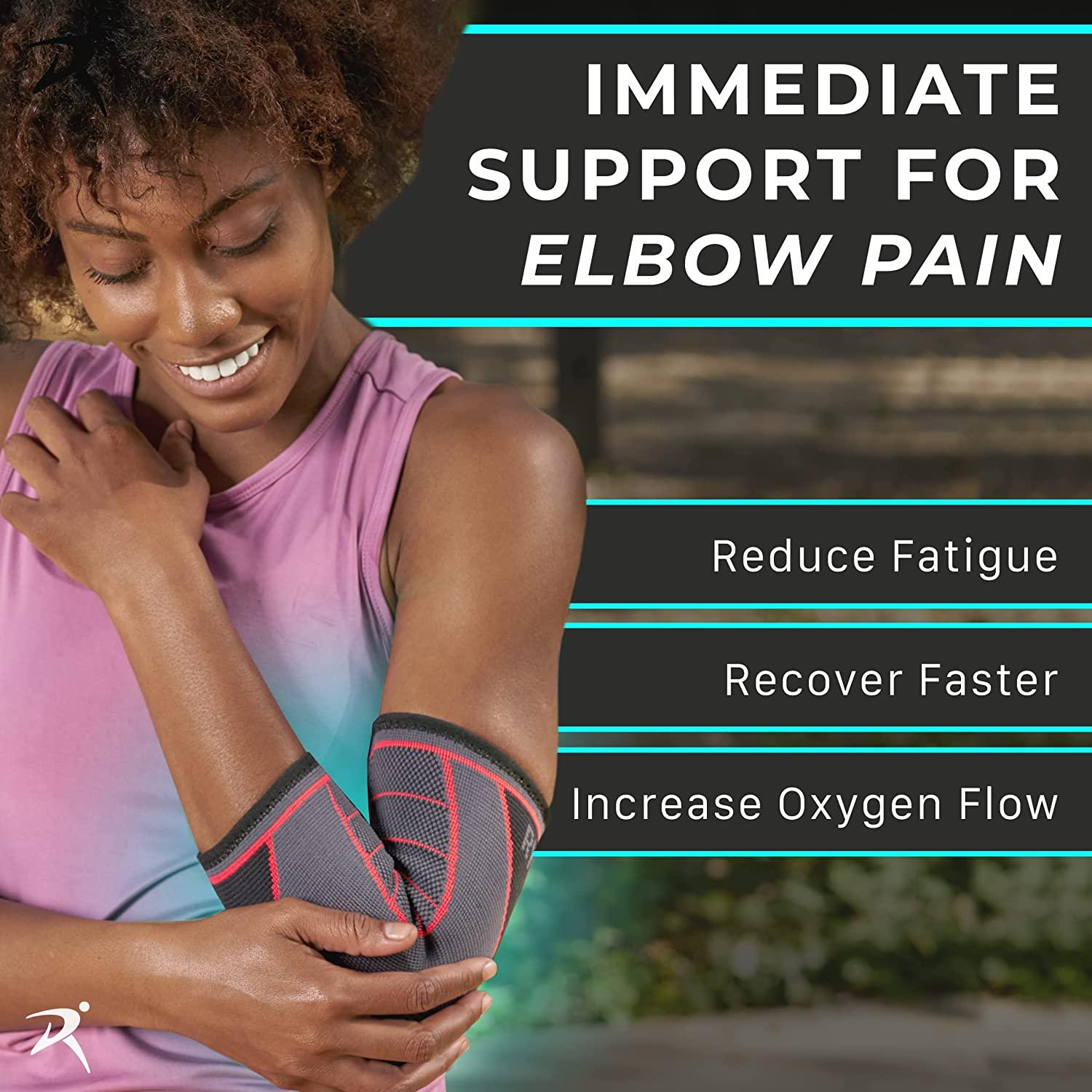 Rymora Fitness Elbow Brace - Compression Support Sleeve for Tendonitis ...