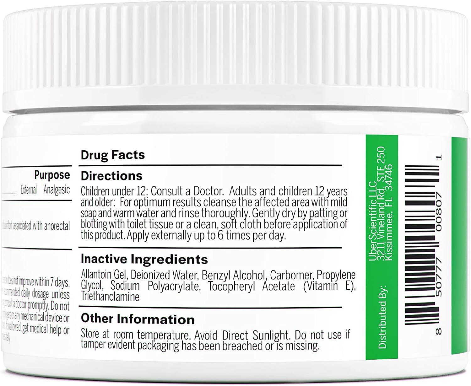 Uber Numb 5% Lidocaine Topical Numbing Cream (2 Pack) - 2oz Advanced ...