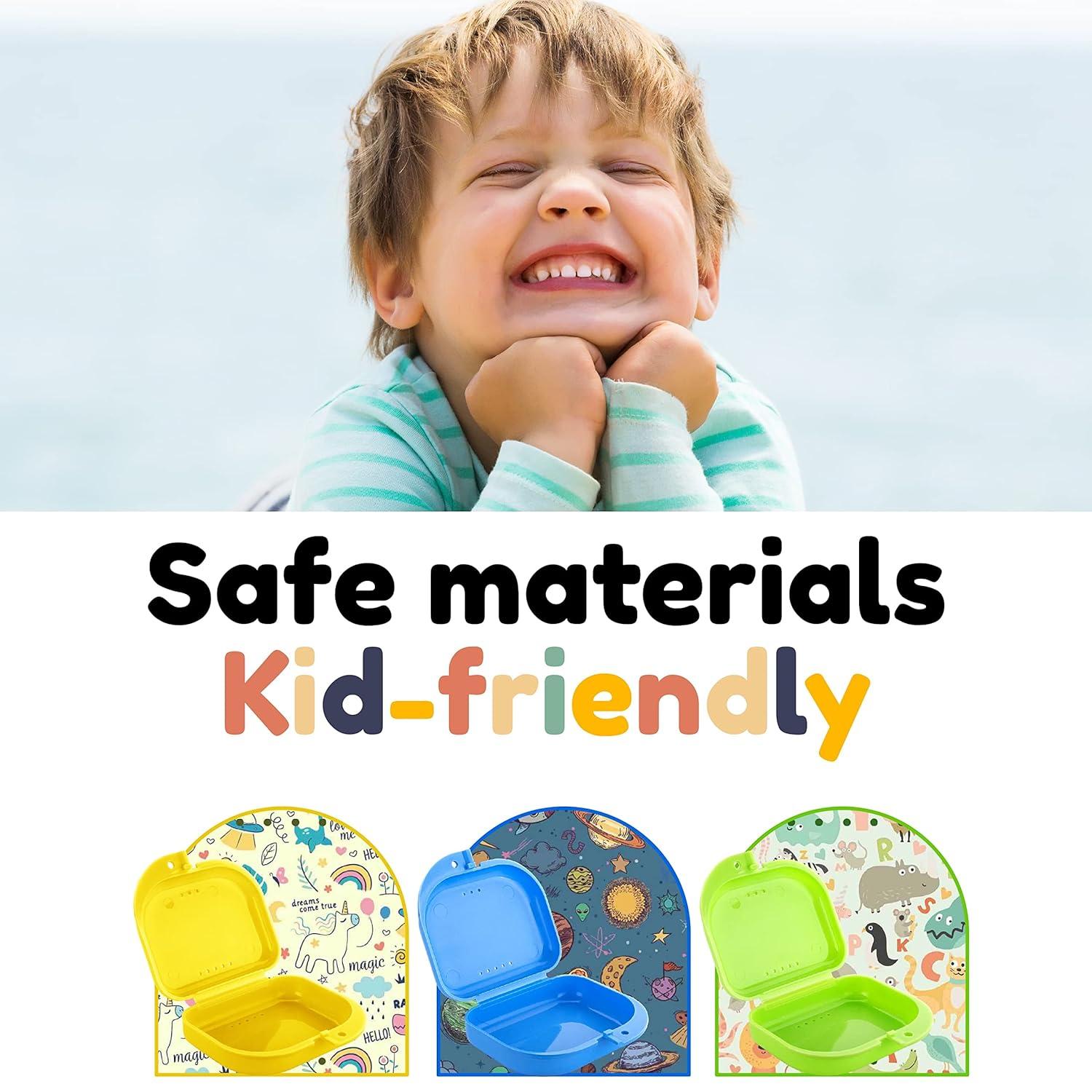 Cute Retainer Holder Case 3 Pack with Funny Cartoon Designs | Animal ...