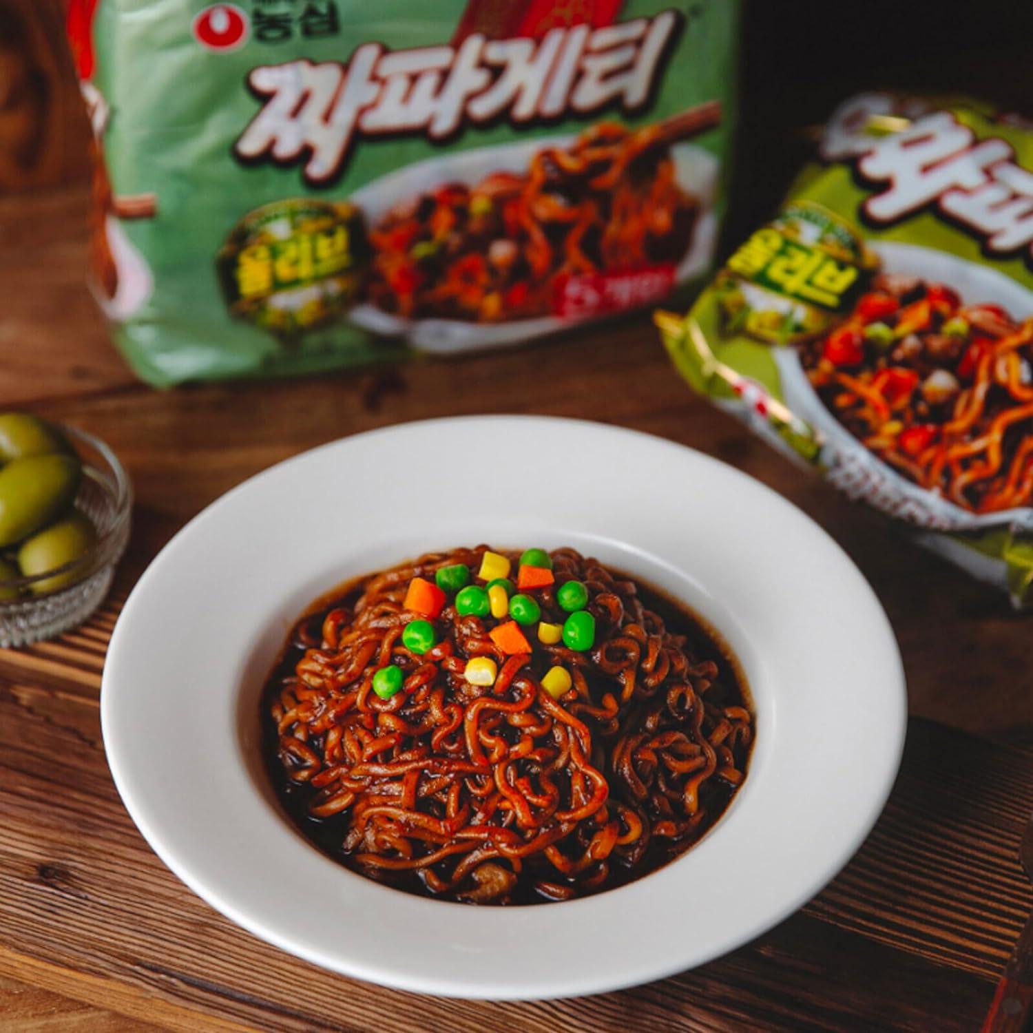 Nongshim Shin Chapaghetti 140g (Pack of 5) | Instant Korean Noodles ...