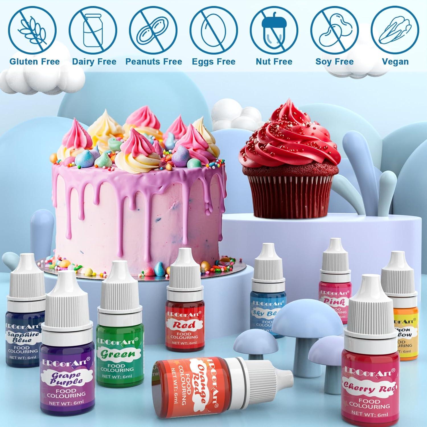 Food Colouring - 24 Colours Vibrant Food Colouring Liquid Concentrated ...