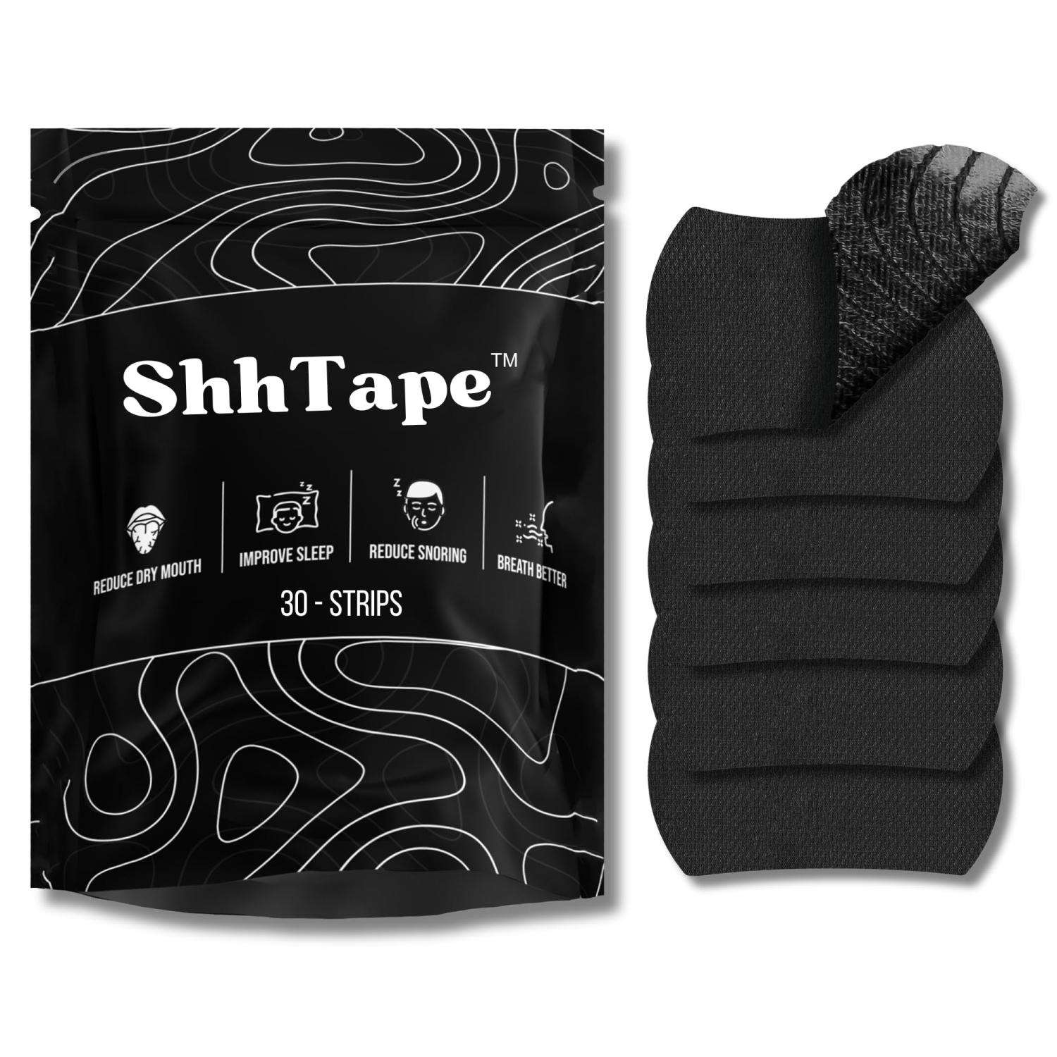 ShhTape Sleeping Mouth and Lip Tape Strips - Snoring Solution for Men ...